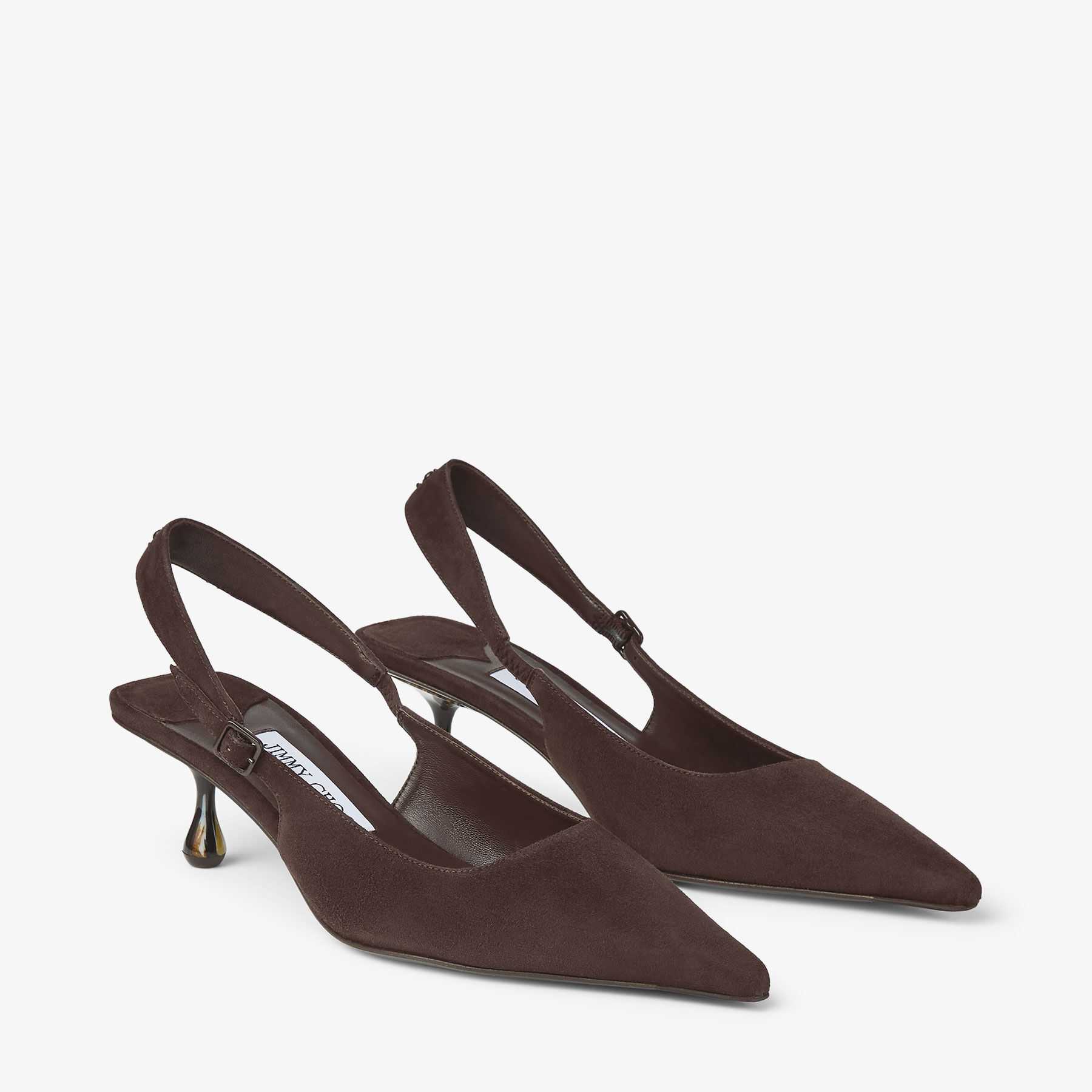 Amel 50 | Chocolate Suede Pumps | JIMMY CHOO