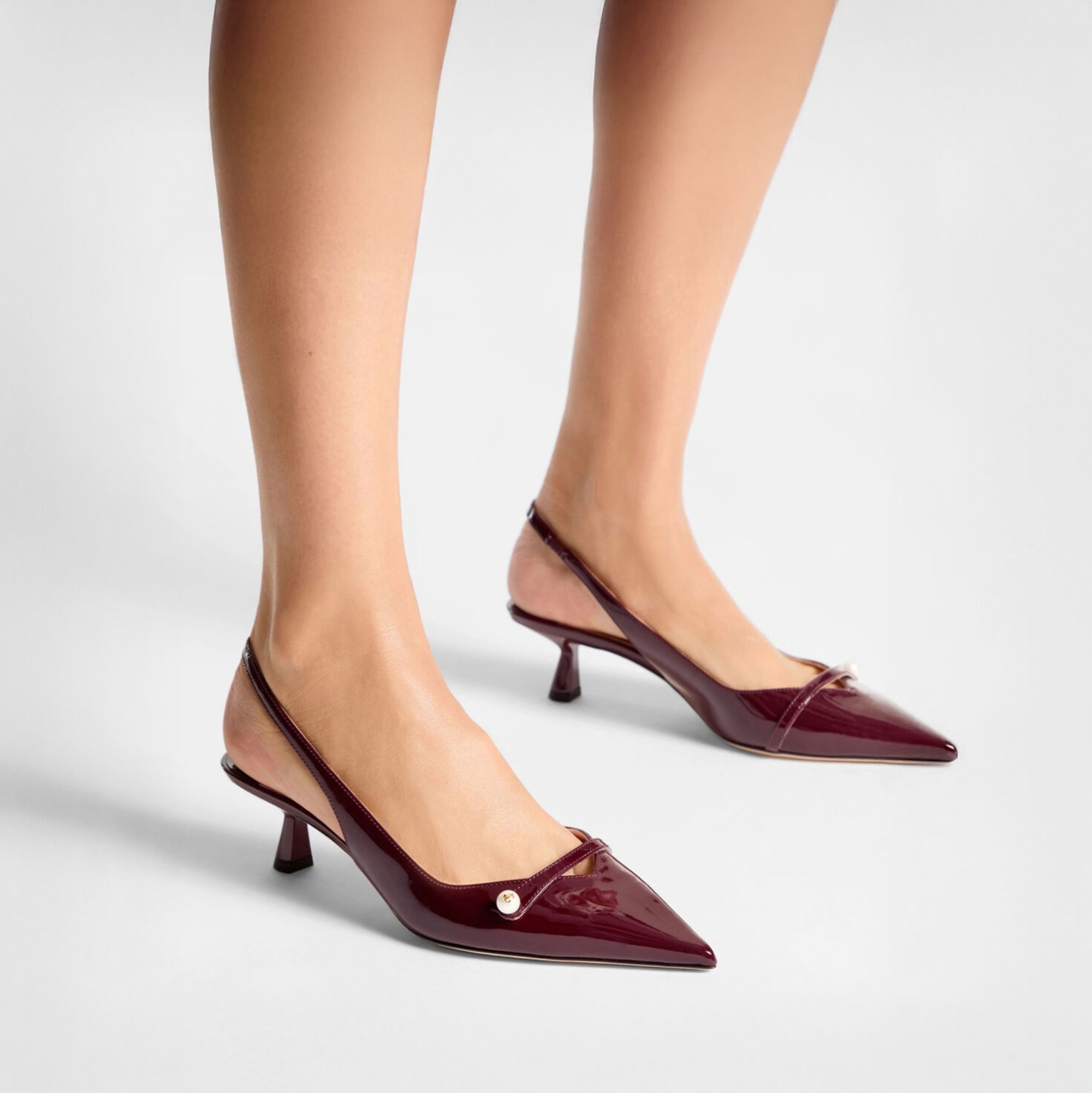Amita 45 | Garnet Patent Leather Pumps | JIMMY CHOO