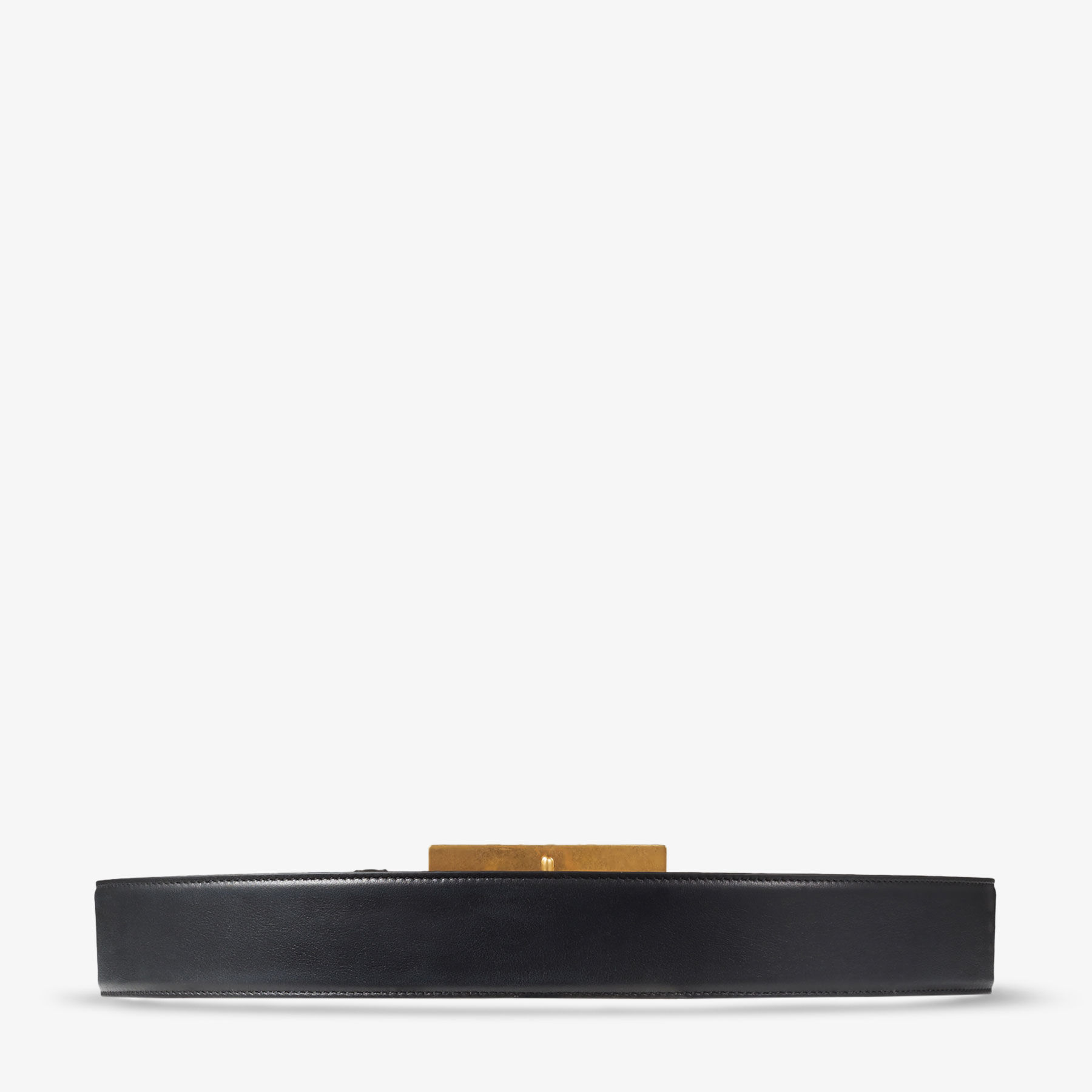ARLIE | Black Calf Leather Belt | New Collection | JIMMY CHOO
