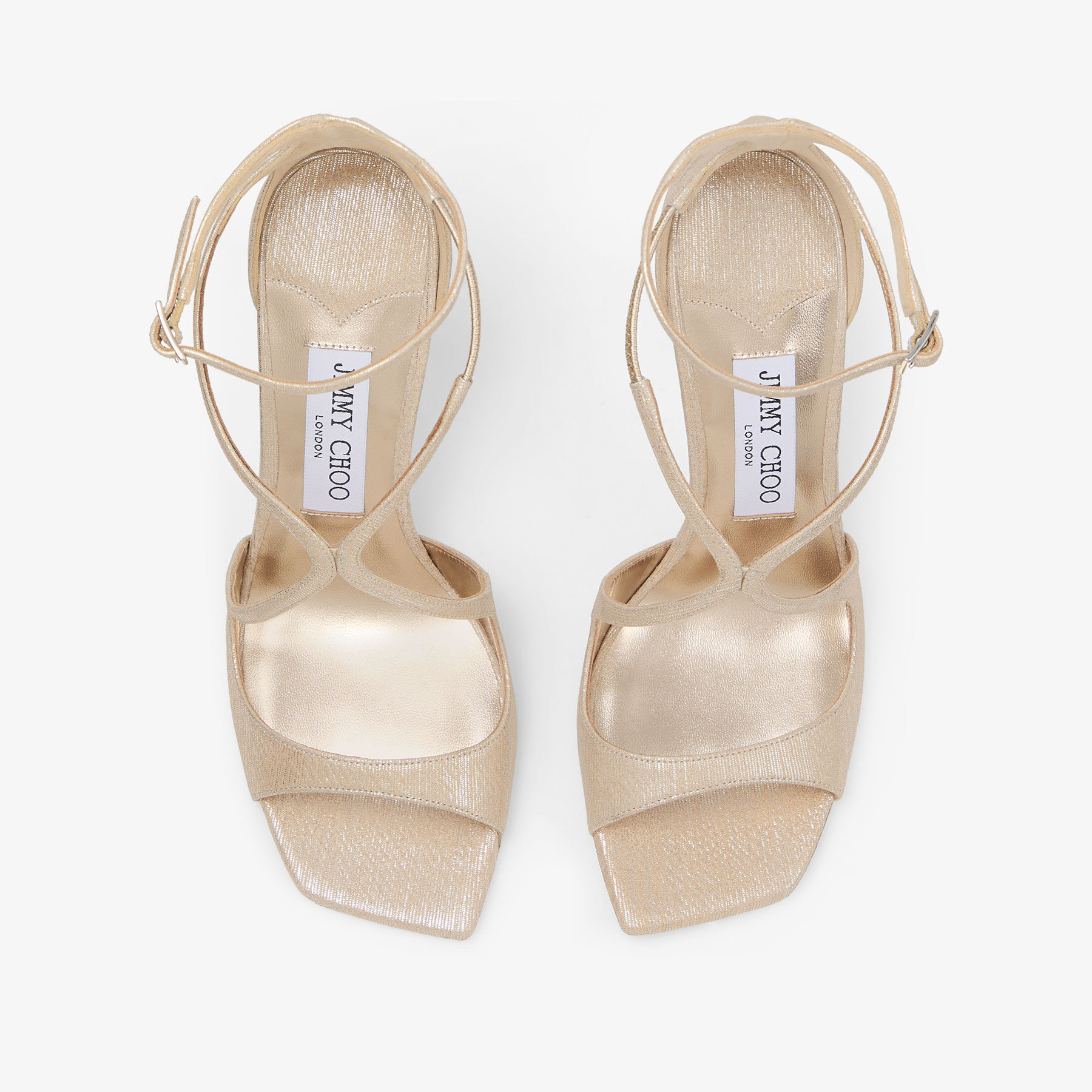 Azia 110 | Gold Metallic Leather Sandals | JIMMY CHOO US