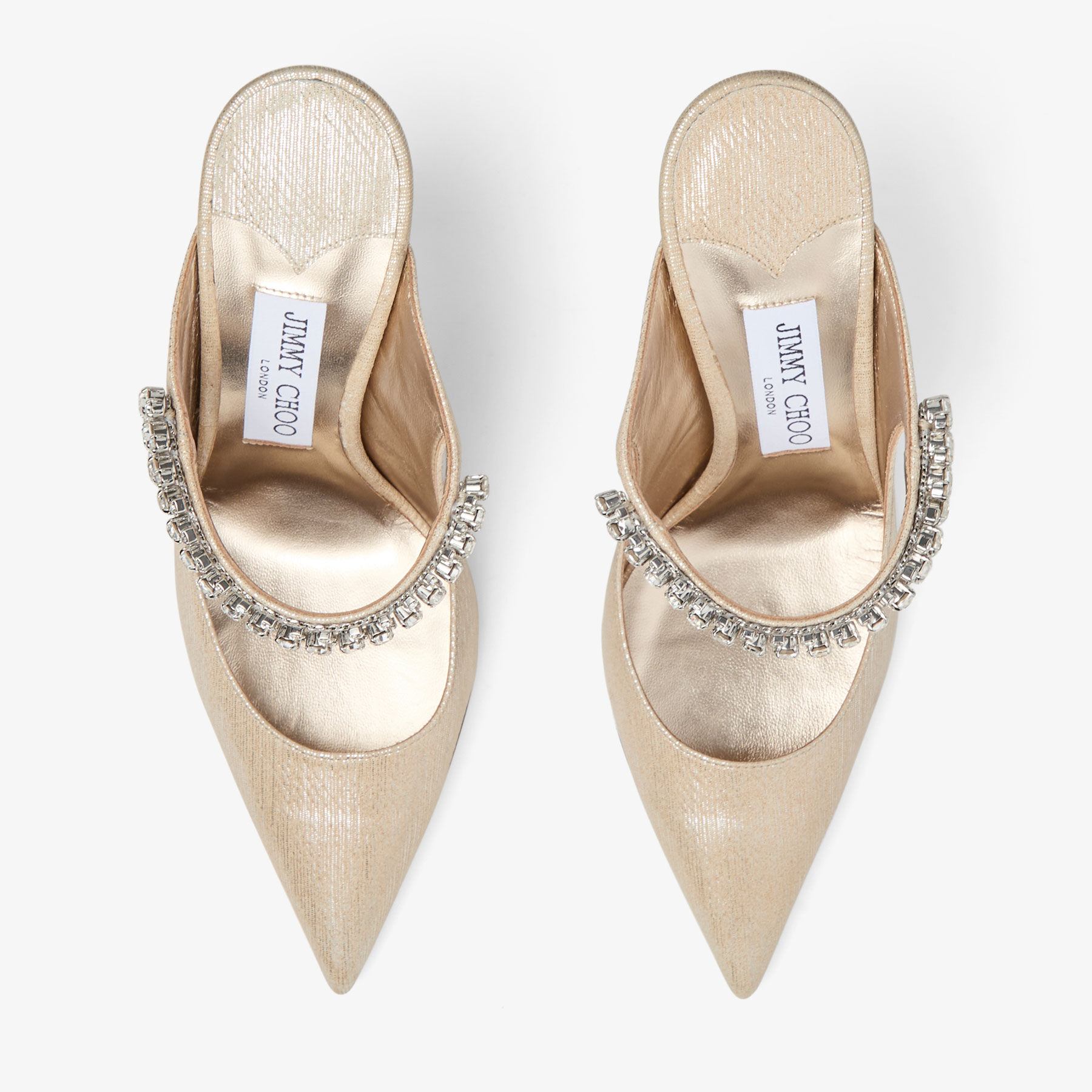 Bing 100 | Gold Metallic Leather Mules | JIMMY CHOO