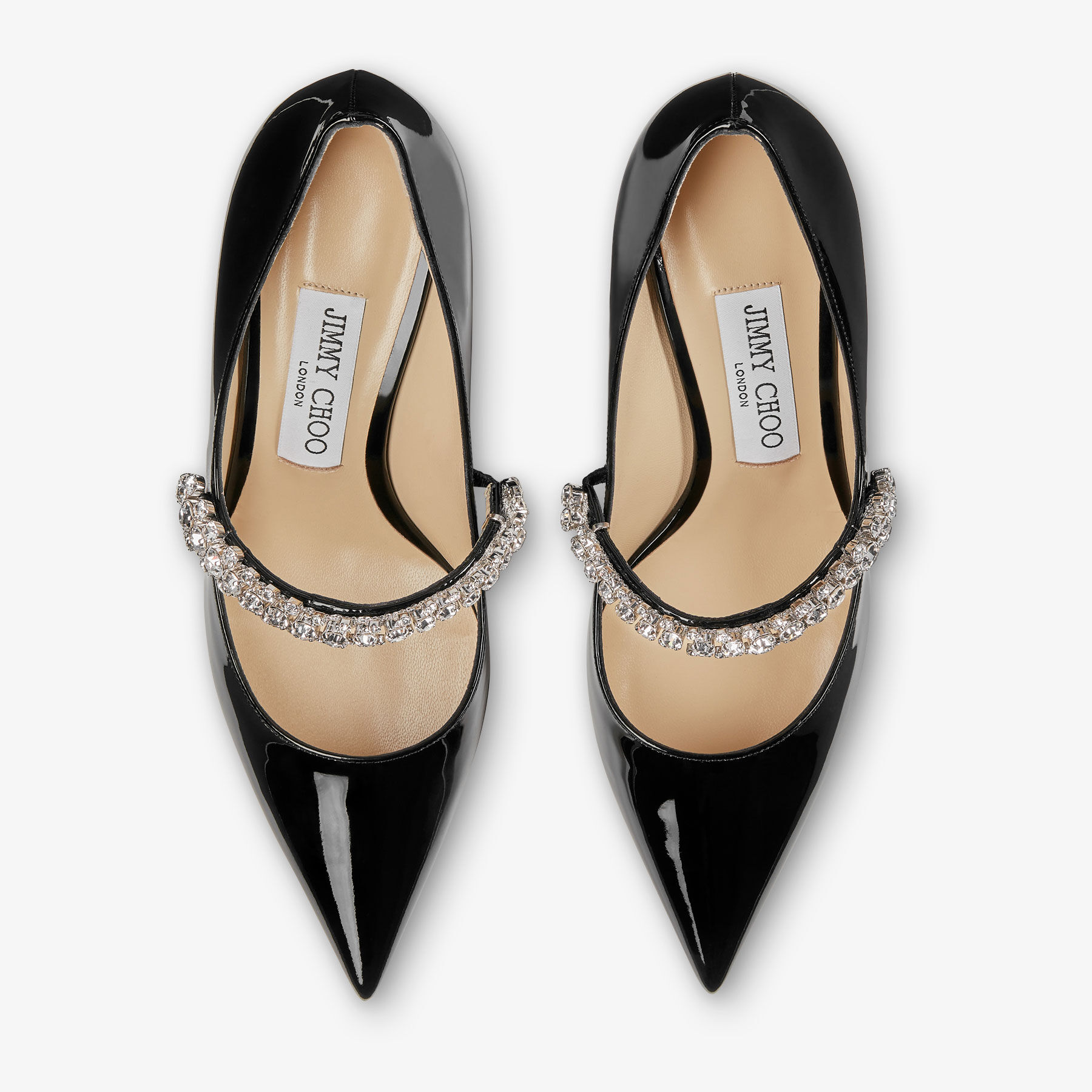Bing Pump 65 | Black Patent Leather Pumps with crystals | JIMMY CHOO