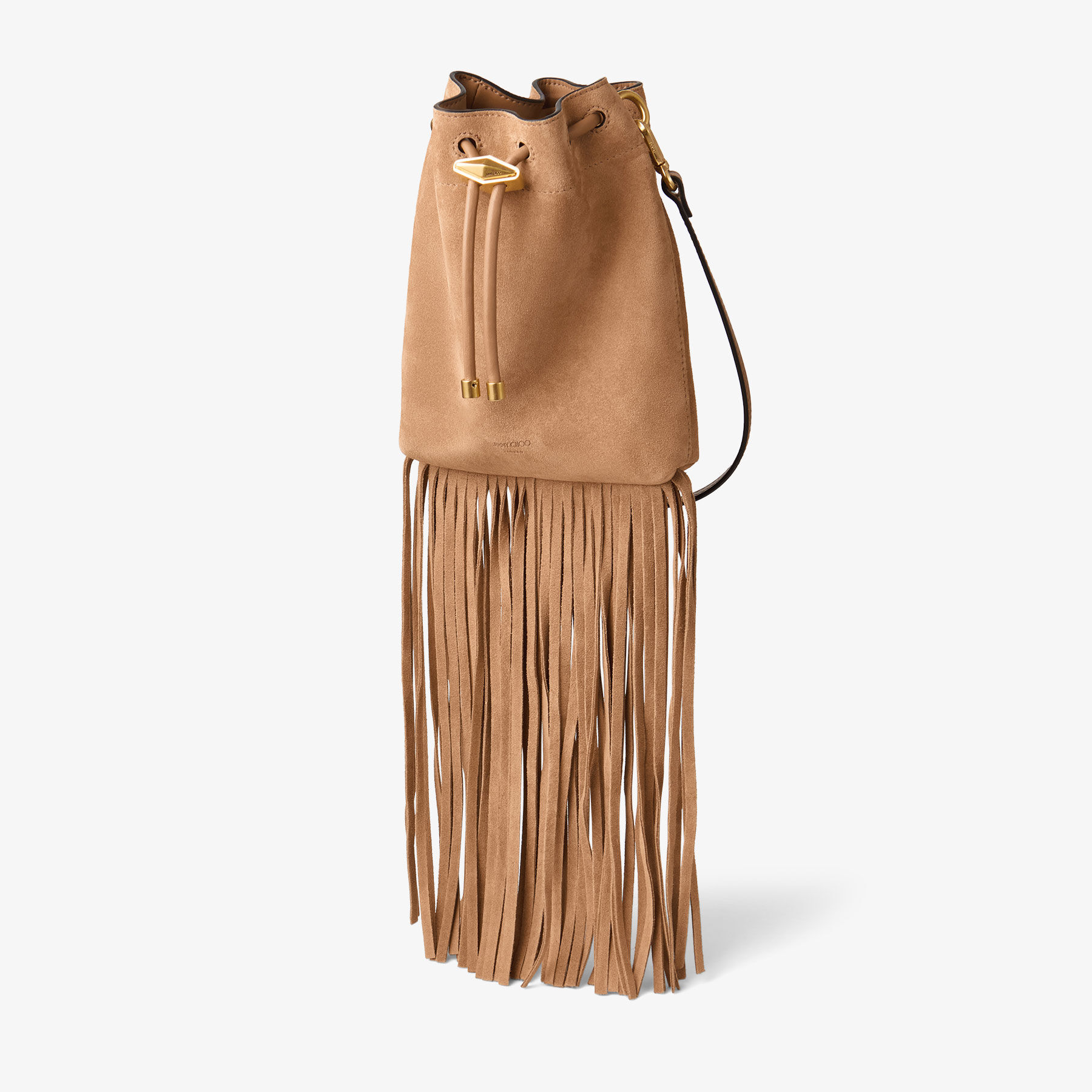 Bon Bon Bucket North-South Mini |Toffee Suede Mini Bag with Suede ...