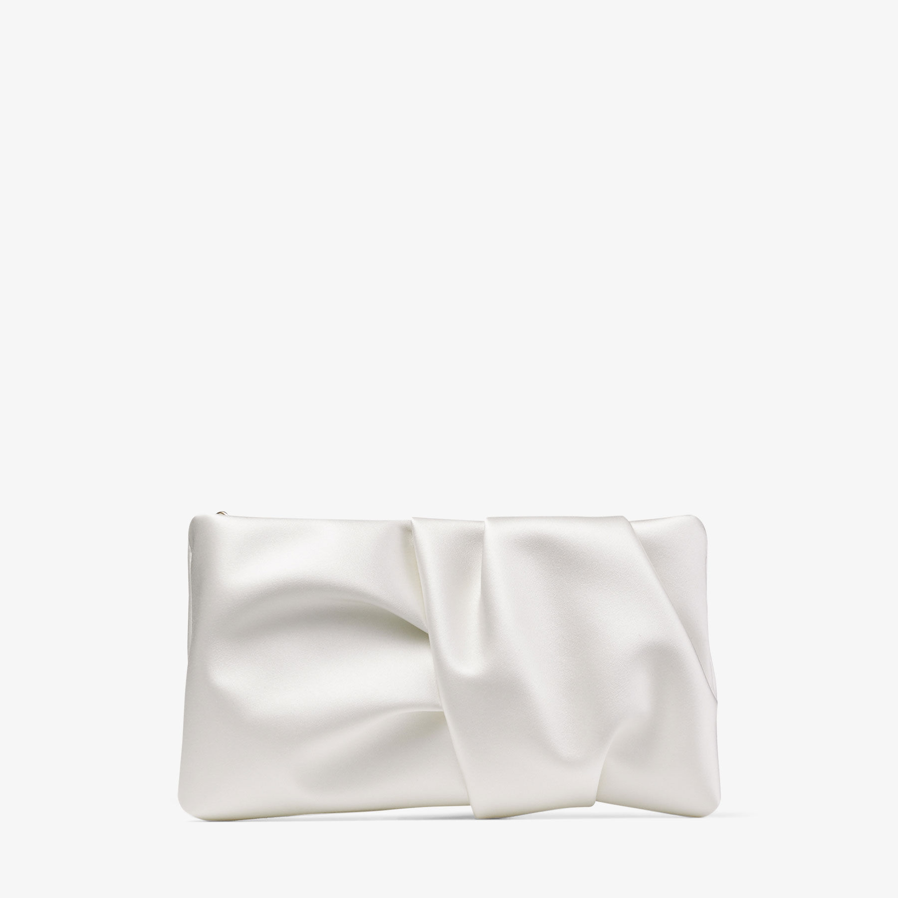 Bonny Clutch | Ivory Satin Clutch Bag | JIMMY CHOO