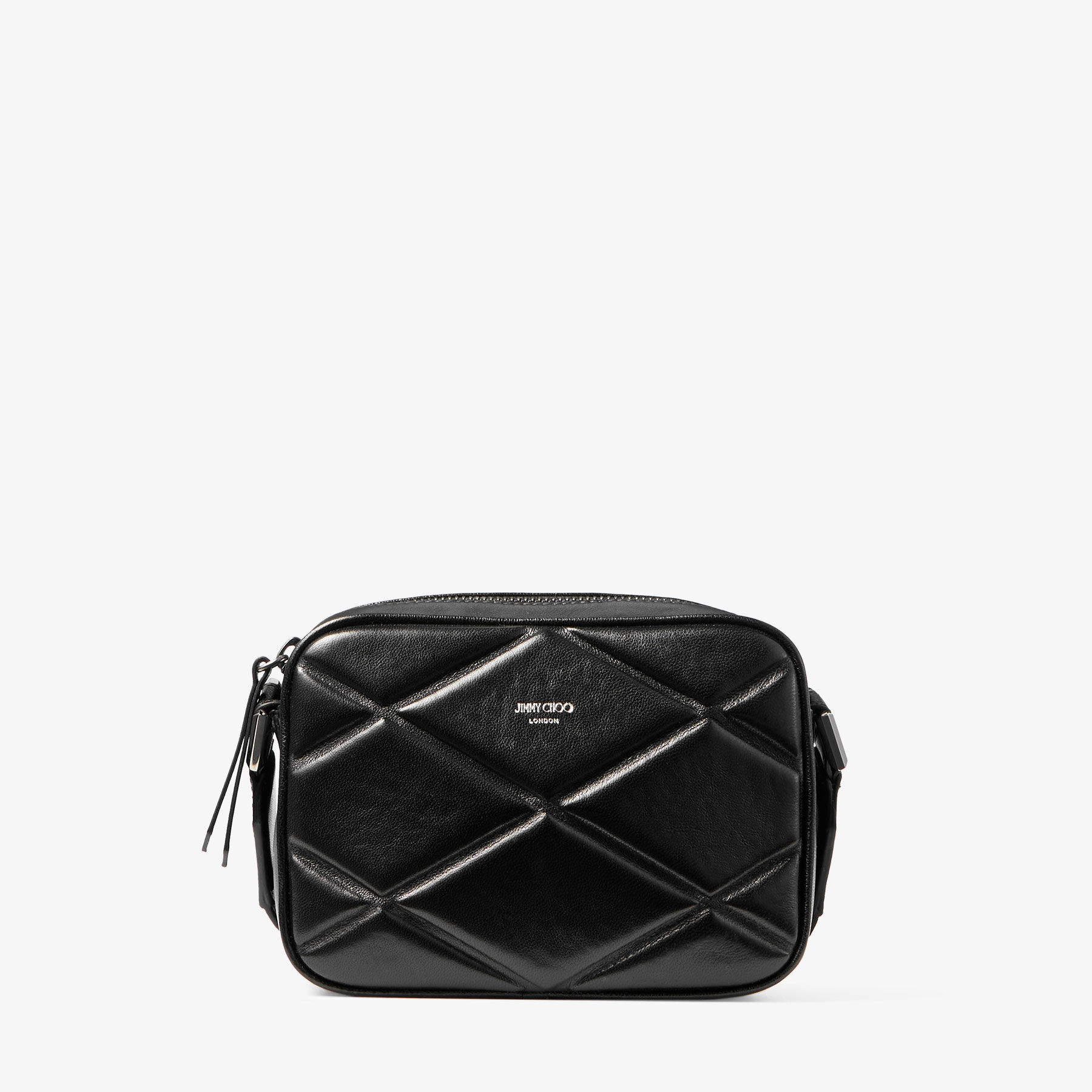 Box Camera S |Black/Gunmetal Diamond Quilted Leather Camera Crossbody ...