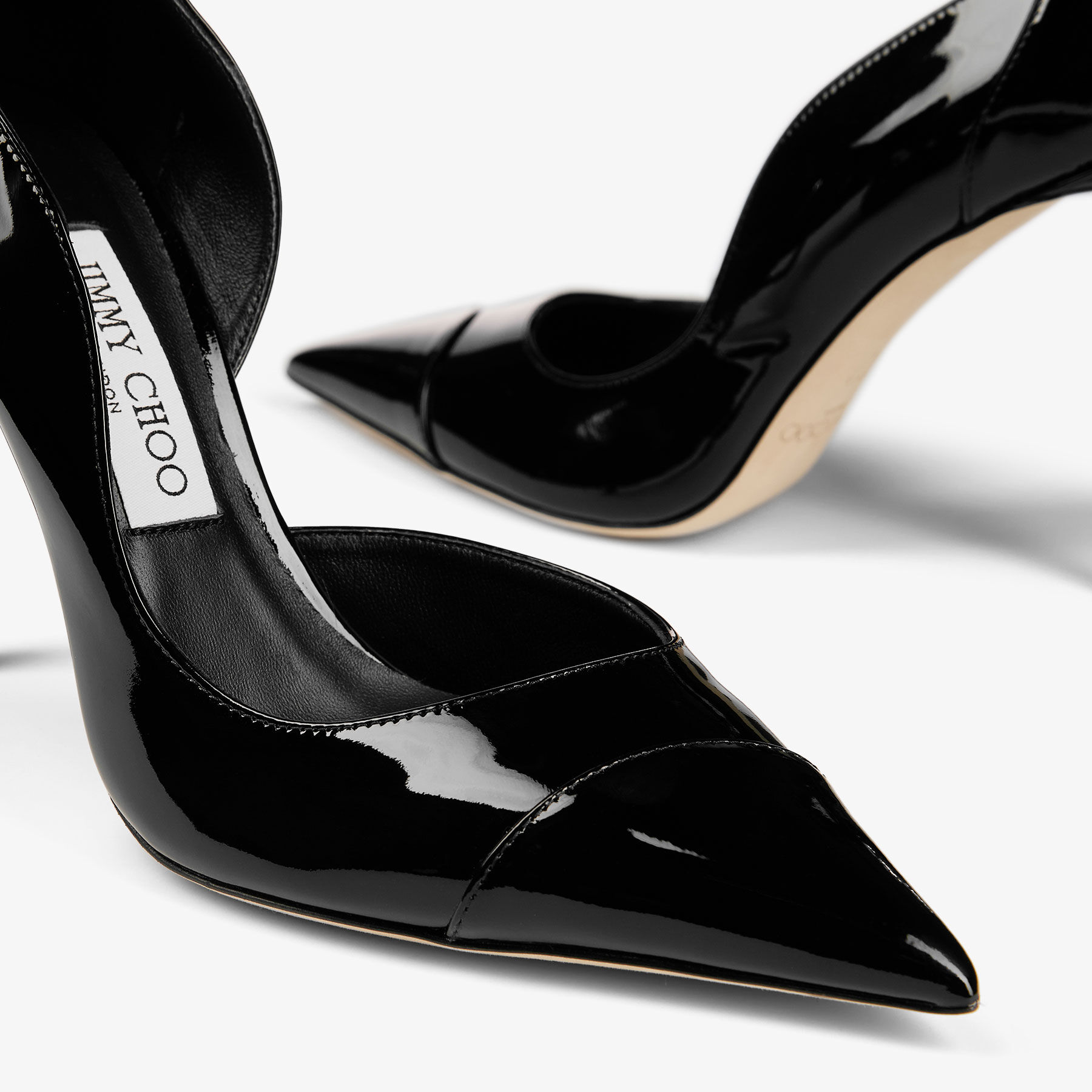 Brigitte 100 | Black Patent Leather Pumps | JIMMY CHOO