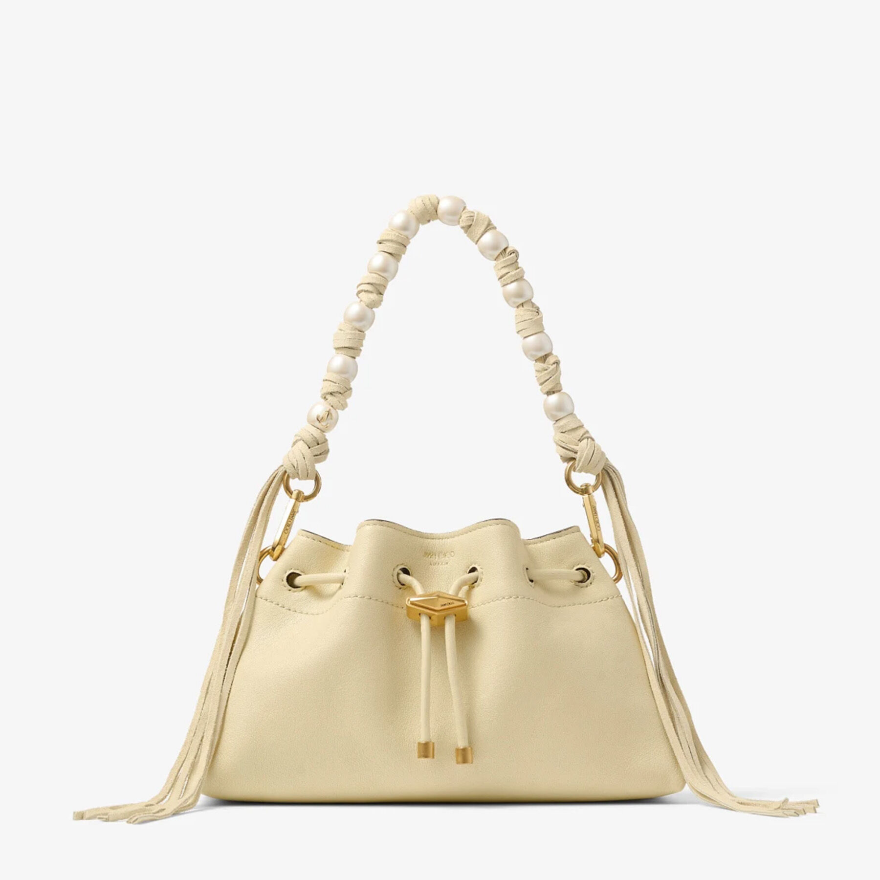 Cinch S | Yellow Buttermilk Biker Leather Shoulder Bag | JIMMY CHOO CA