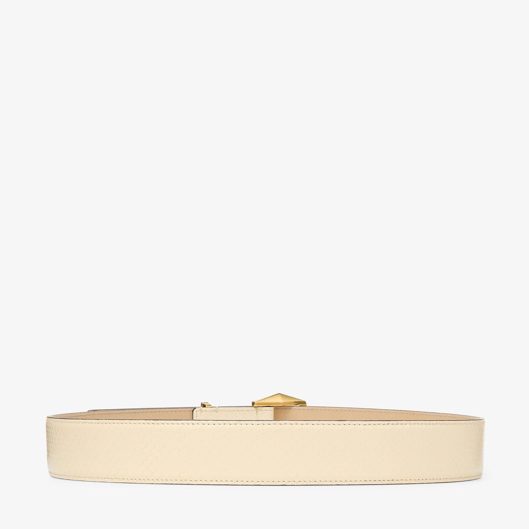 Diamond Buckle Belt | Yellow Buttermilk Elaphe Print Belt | JIMMY CHOO