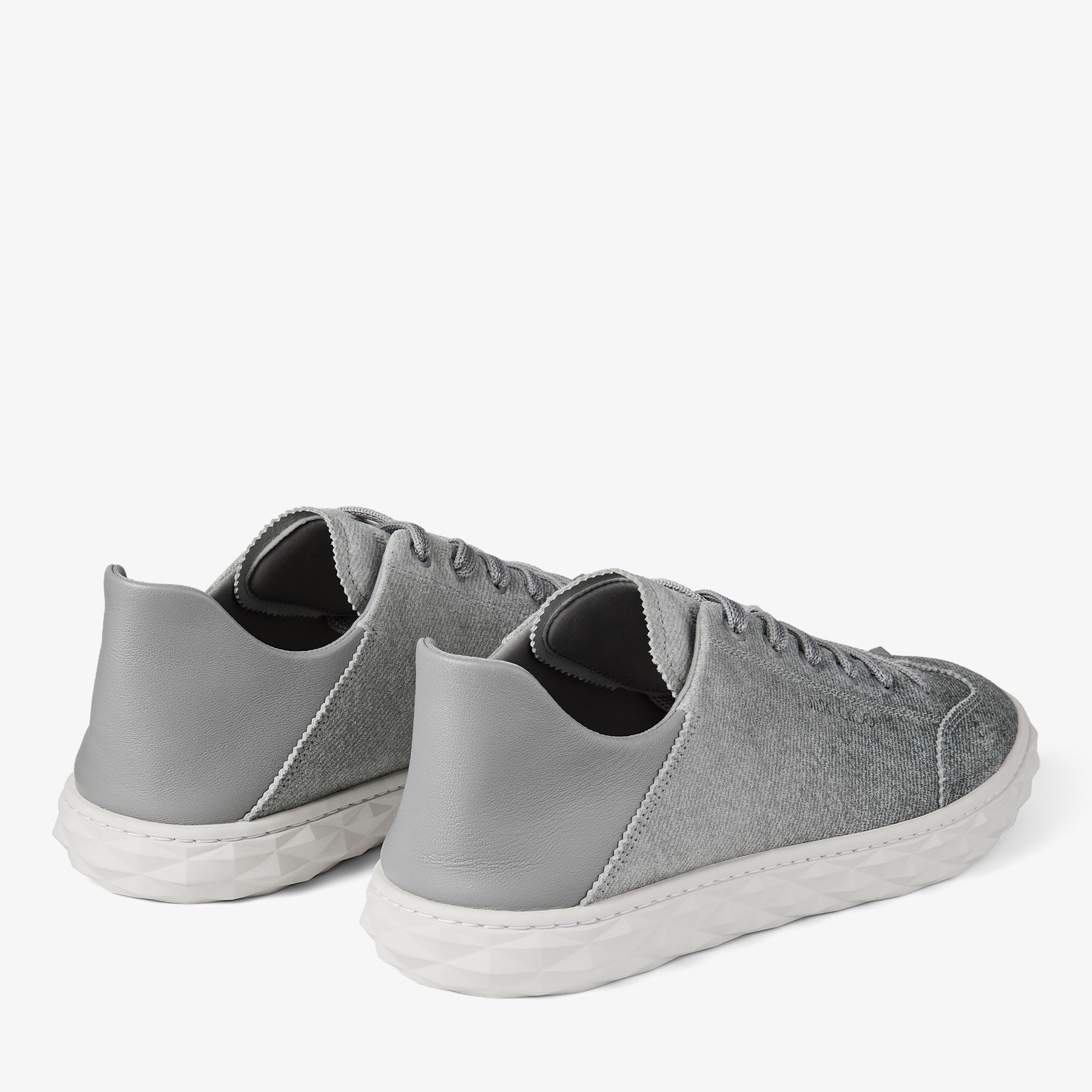 Diamond Flex C M | Dove Denim Suede Mix Low Top Trainers | JIMMY CHOO