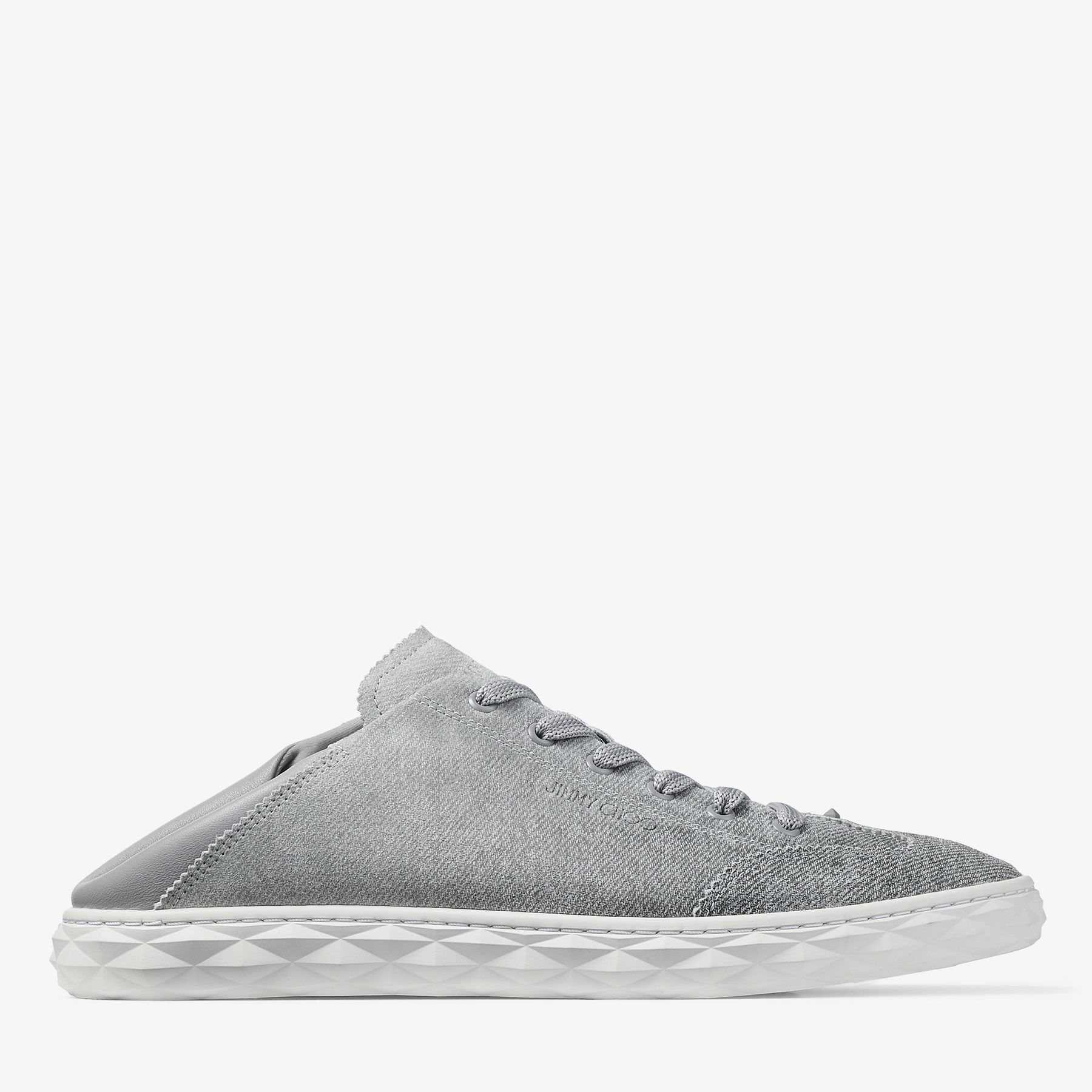 Diamond Flex C M | Dove Denim Suede Mix Low Top Trainers | JIMMY CHOO