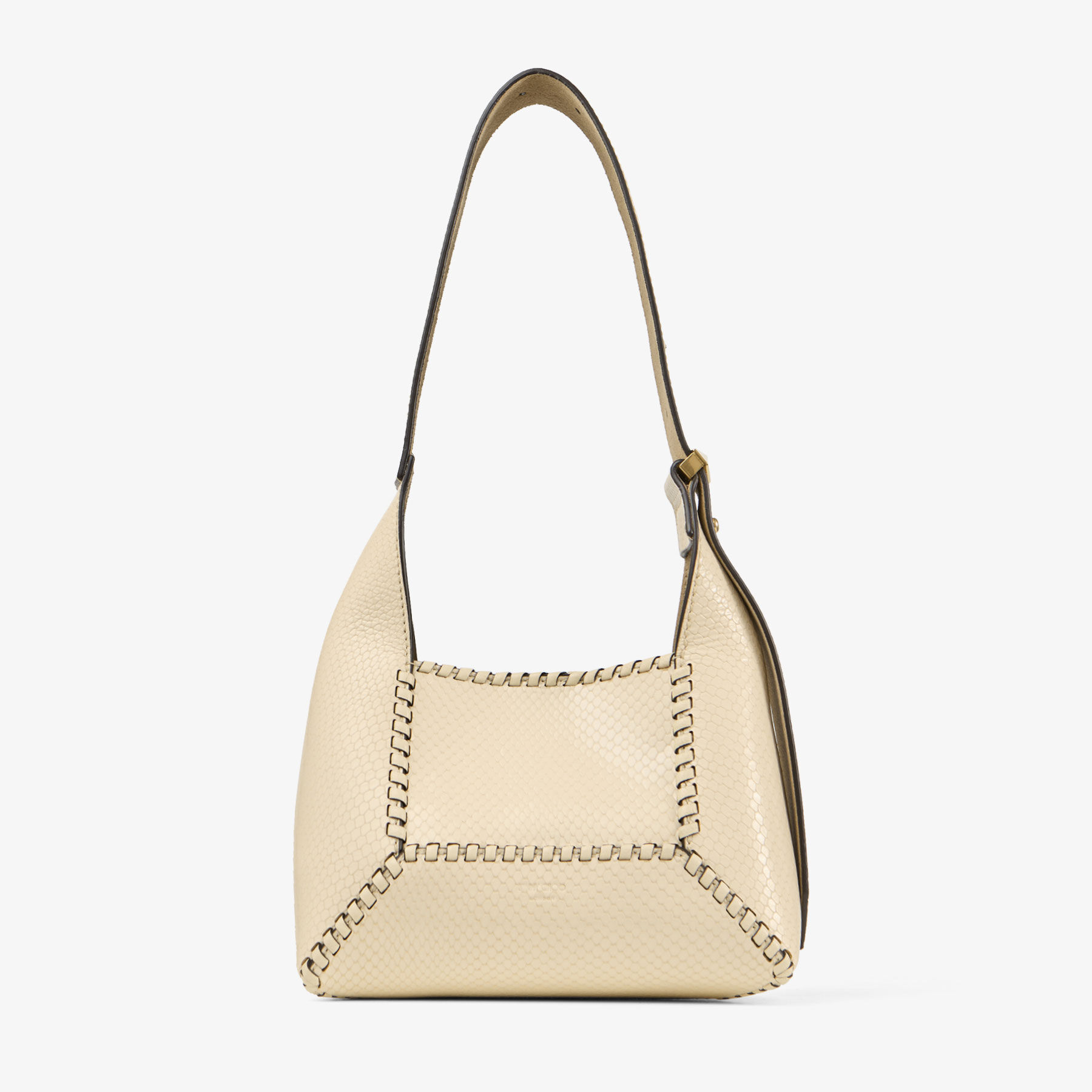 Diamond Hobo S | Buttermilk Elaphe Printed Leather with Biker Leather ...