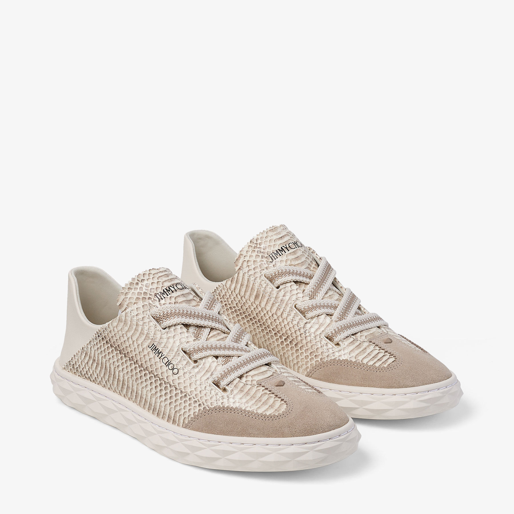 Diamond Light Flex F |Roccia Aspide Snake Printed Leather Trainers ...