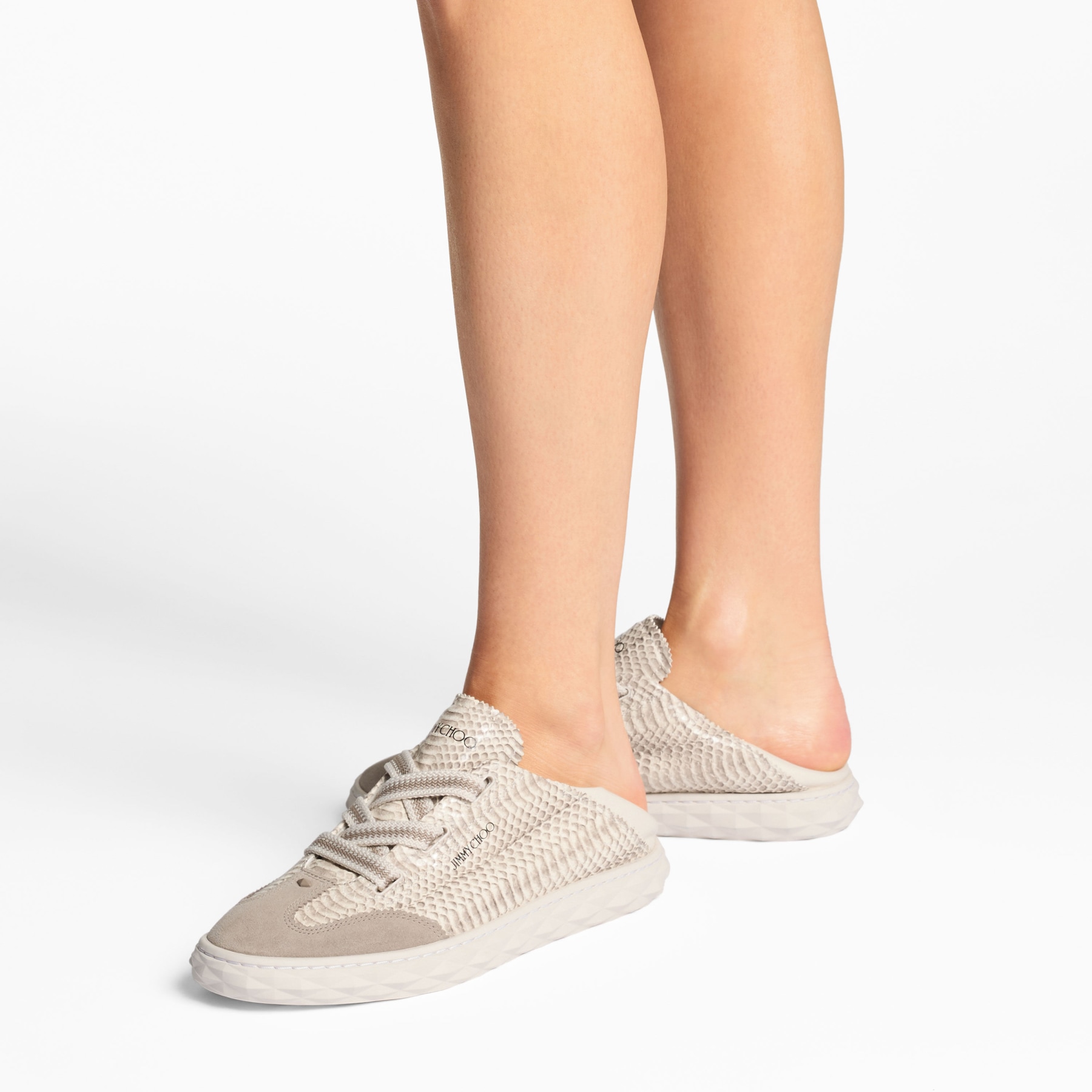 Diamond Light Flex F |Roccia Aspide Snake Printed Leather Trainers ...