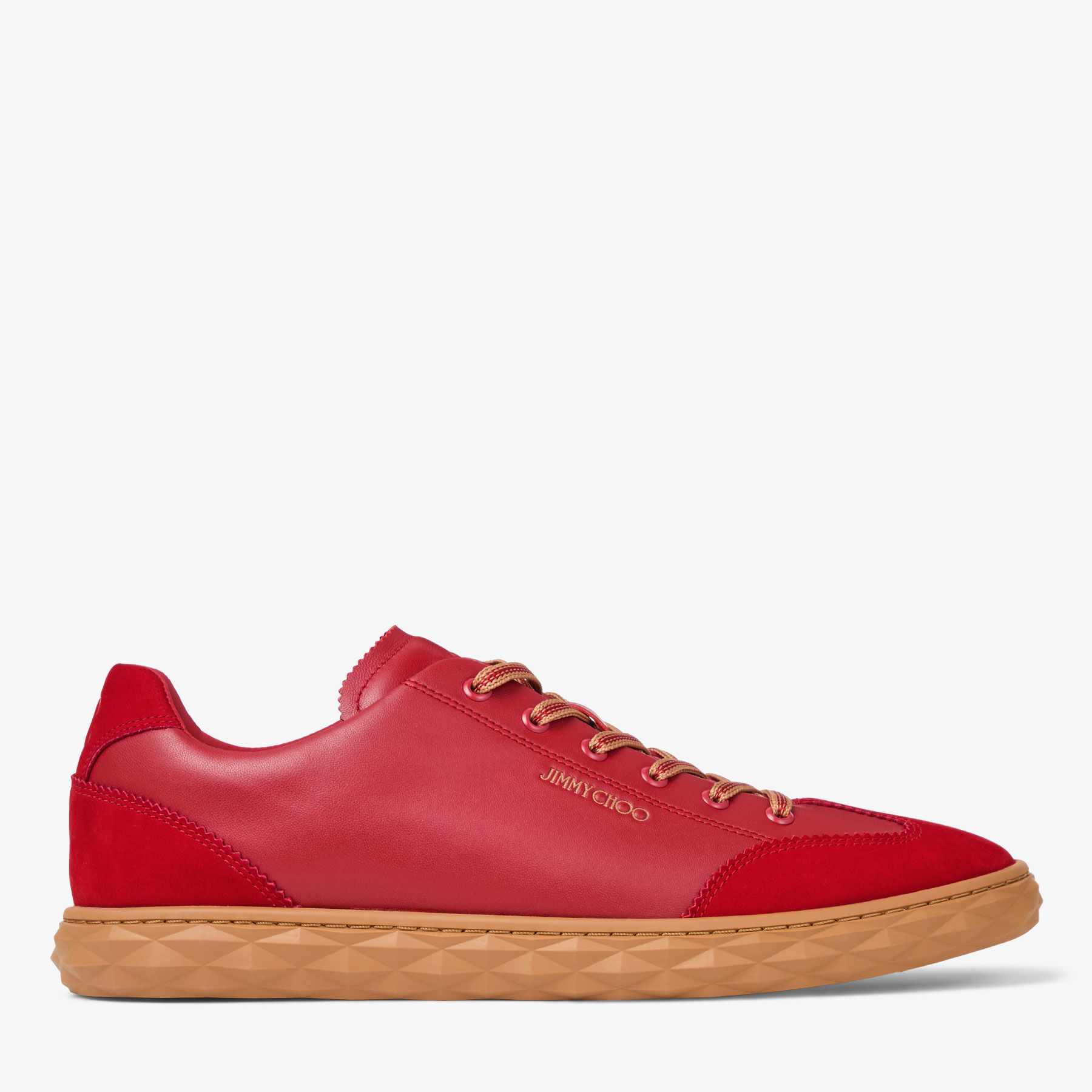 Diamond Light Flex/M | Ruby Red Leather Trainers | JIMMY CHOO