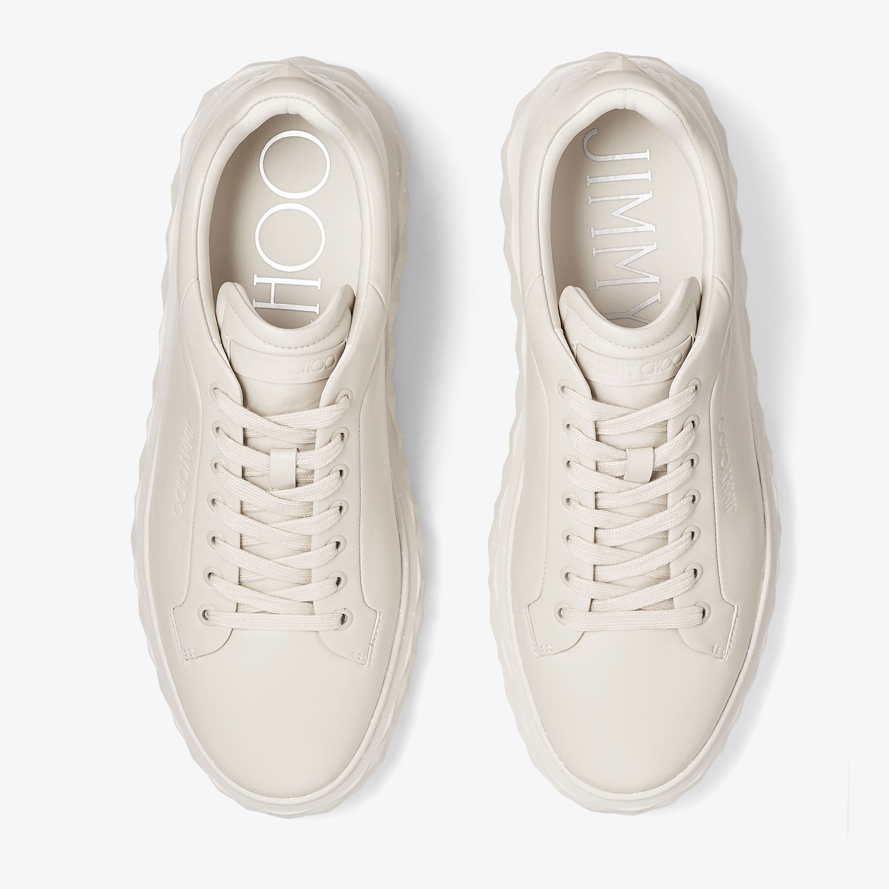 Diamond Maxi/M |Chalk Nappa Leather Trainer| JIMMY CHOO