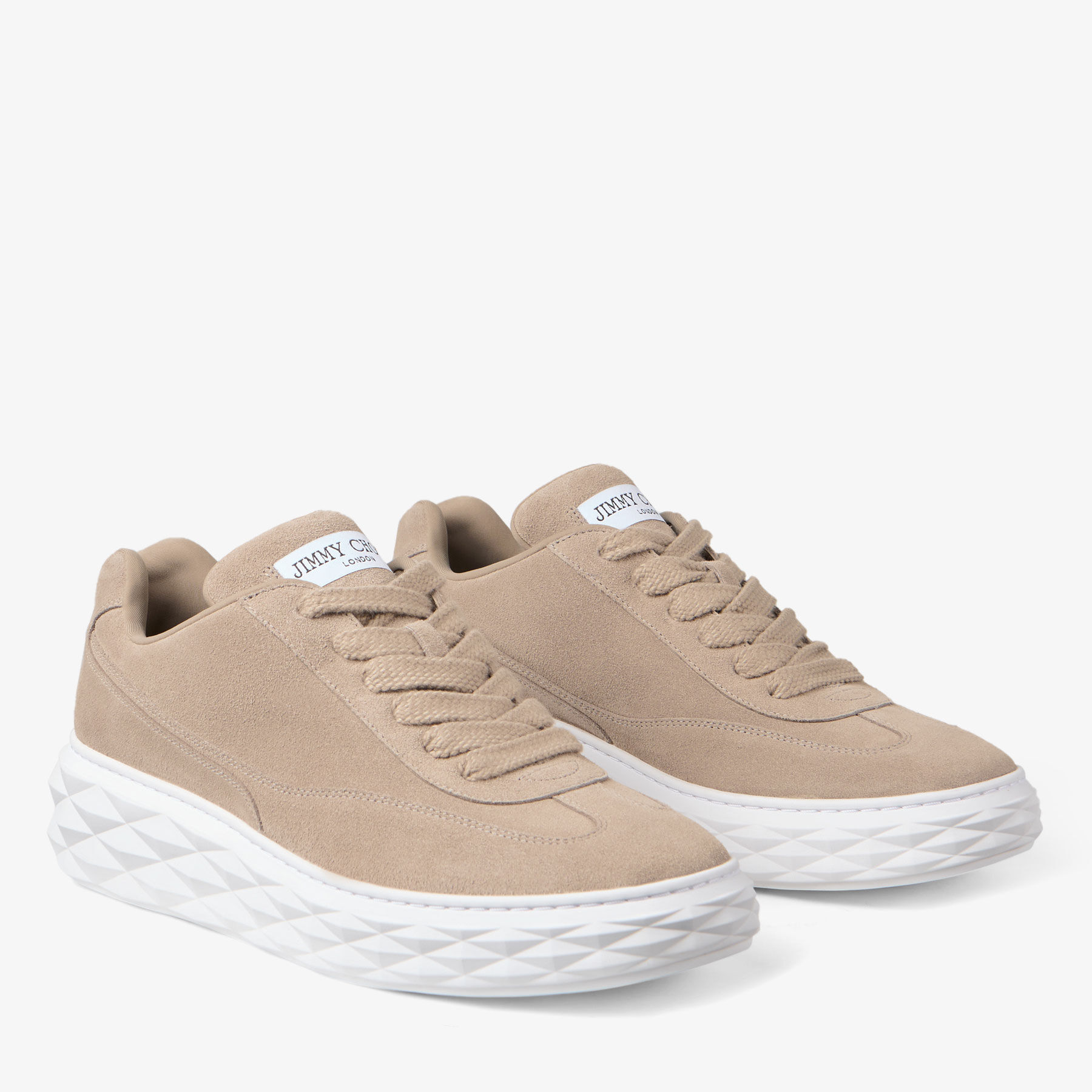 Diamond Maxi Retro M | Stone Velvet Suede Trainers | JIMMY CHOO