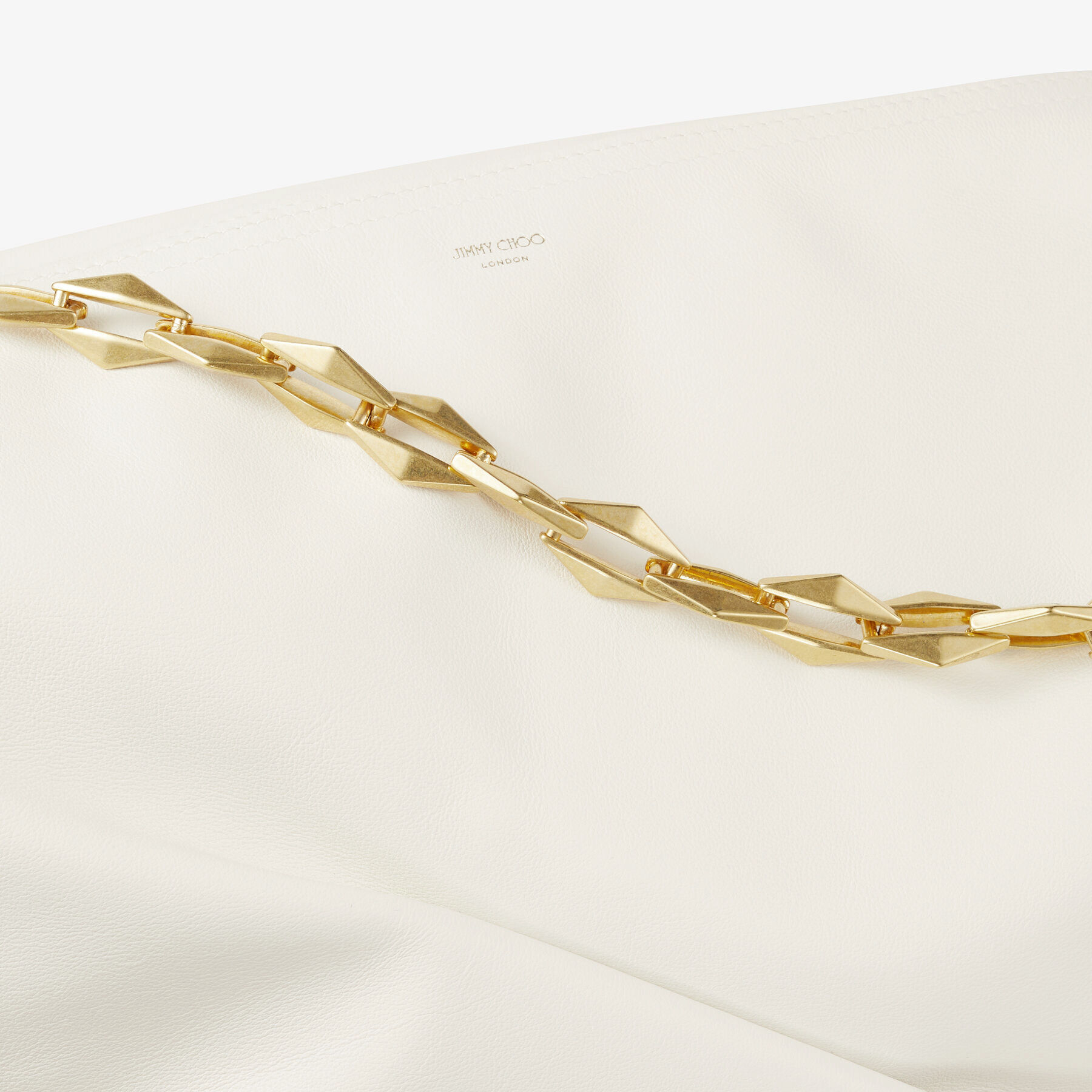 Diamond Soft Hobo Small | Latte Soft Calf Leather Hobo Bag with Chain ...