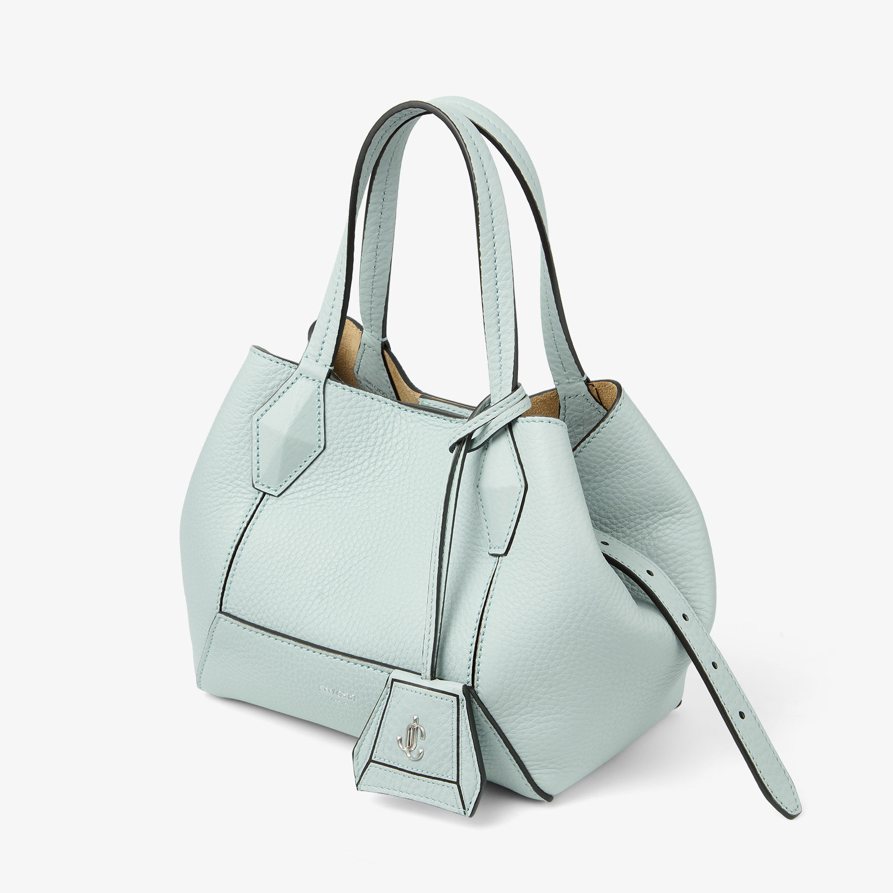 Diamond Tote S | Light Verde Calf Leather Tote Bag | JIMMY CHOO