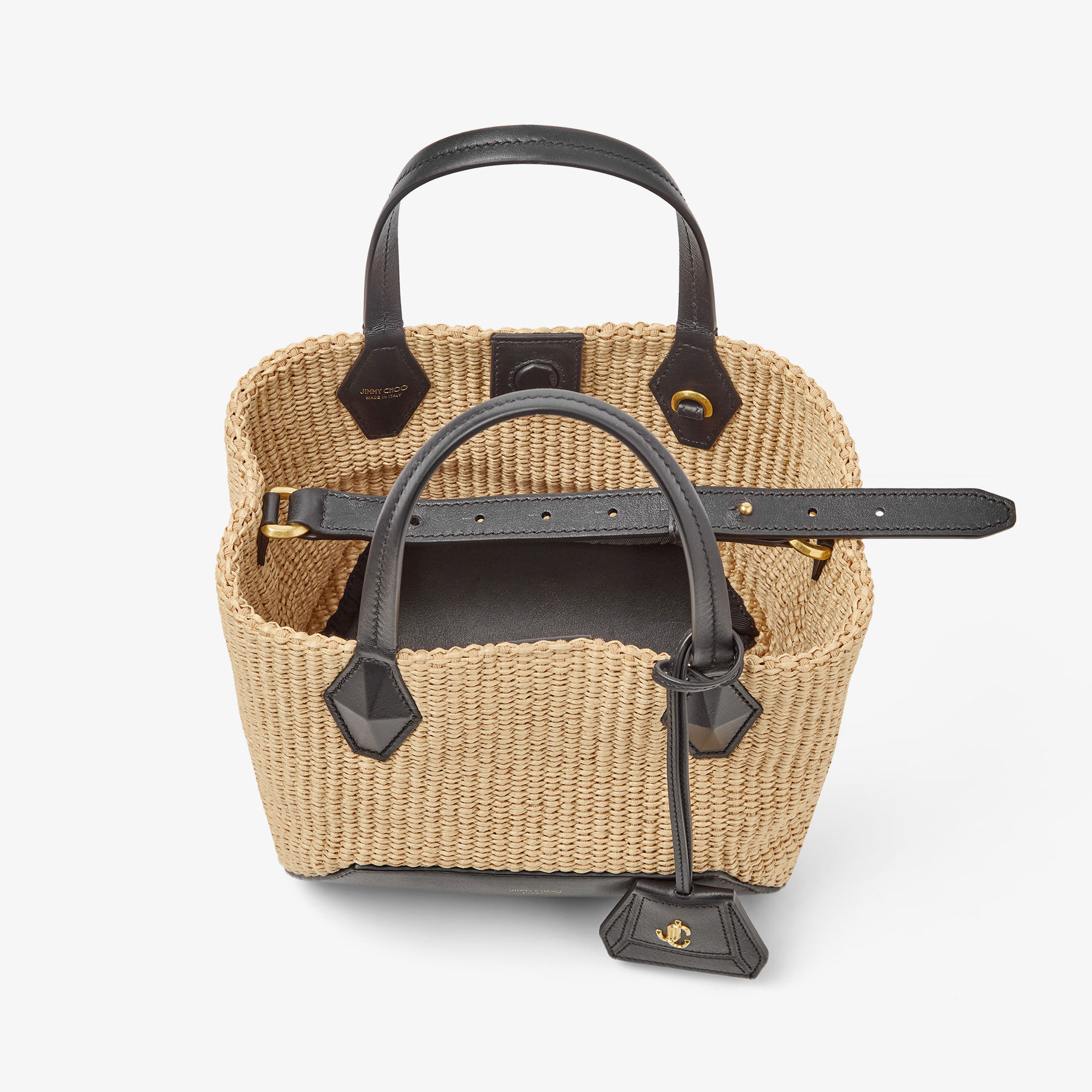 Diamond Tote S | Natutal Raffia Tote Bag | JIMMY CHOO CA