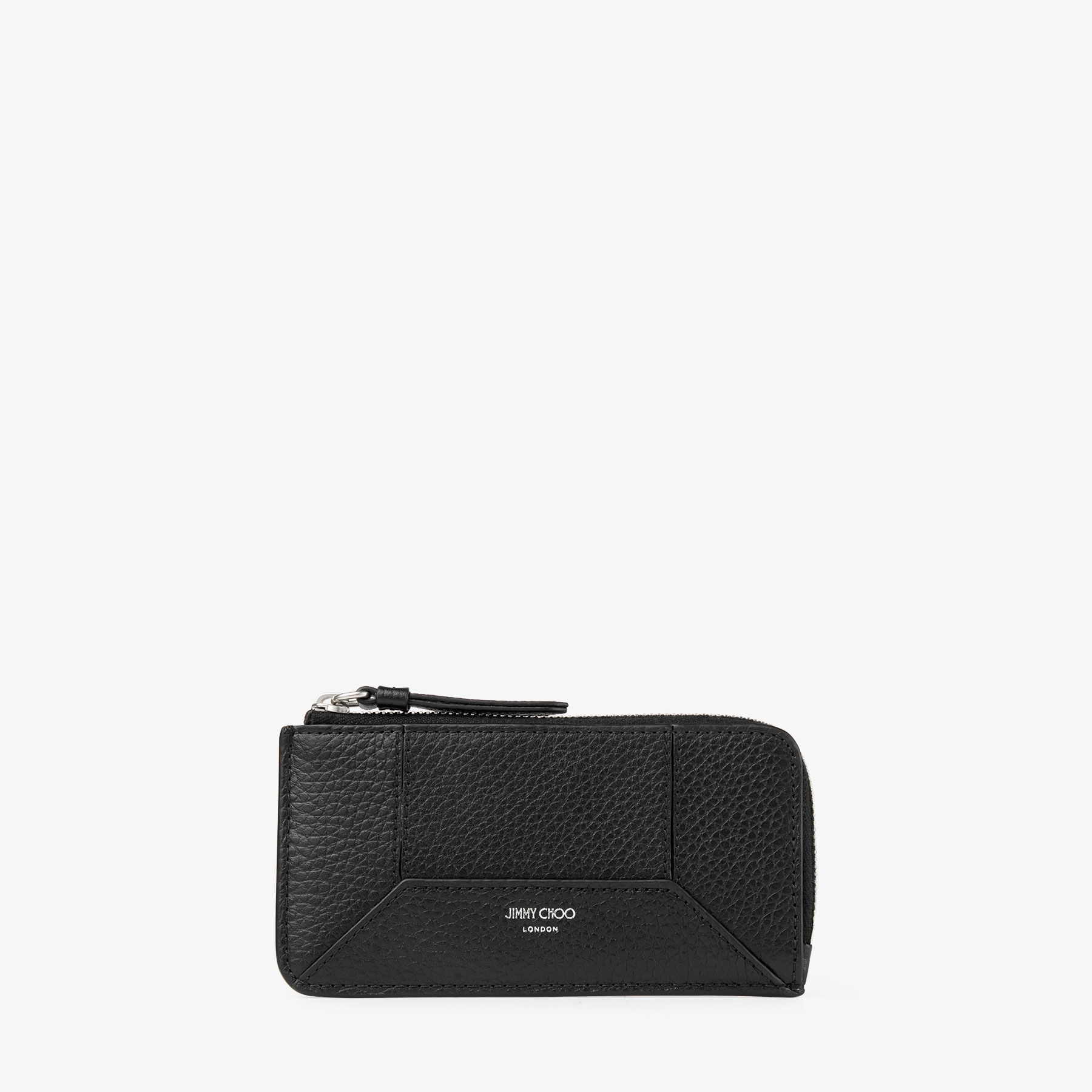 DM Lise-Z M |Black Grainy Calf Leather Card Holder | JIMMY CHOO