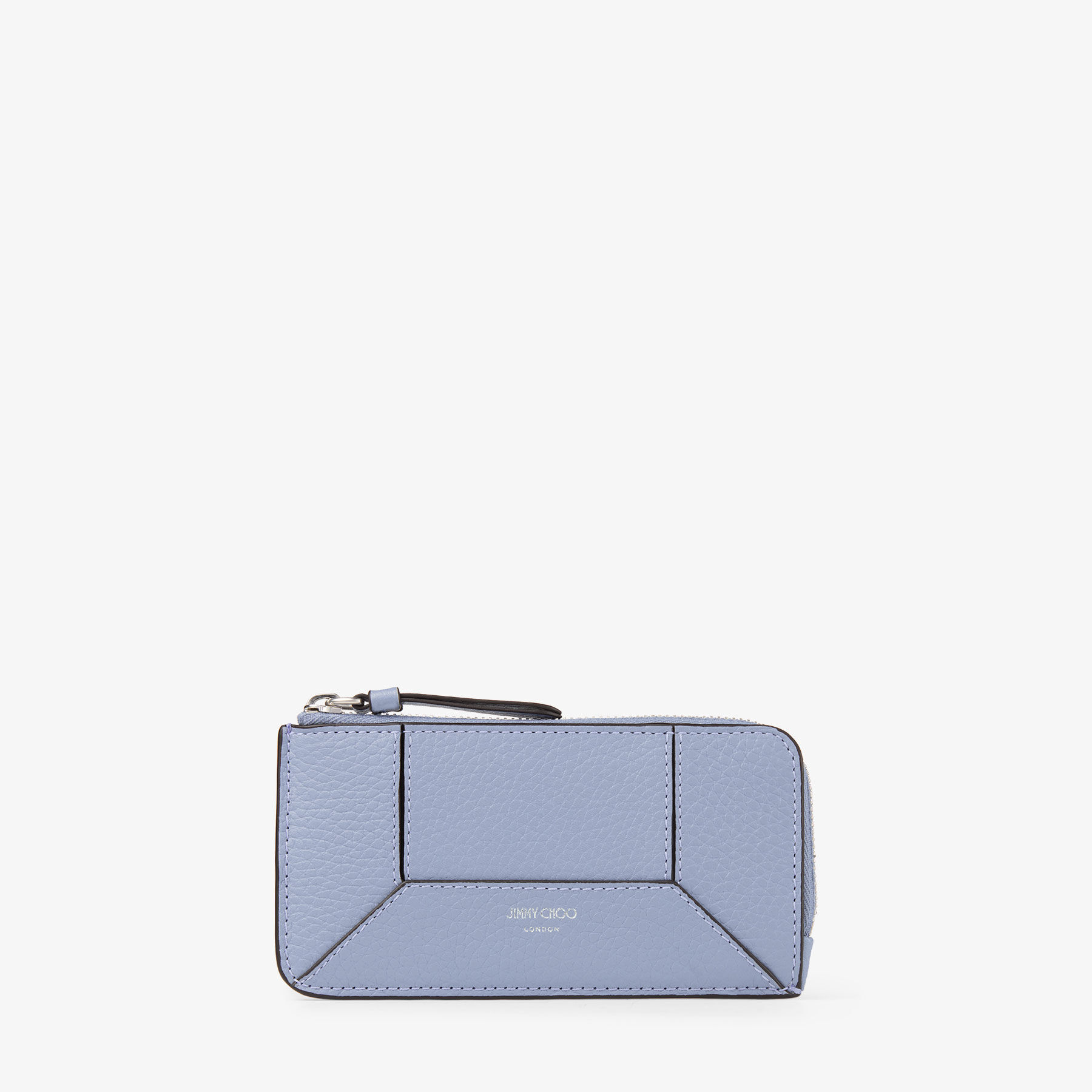 DM Lise-Z M |Blue Haze Grainy Calf Leather Card Holder | JIMMY CHOO US