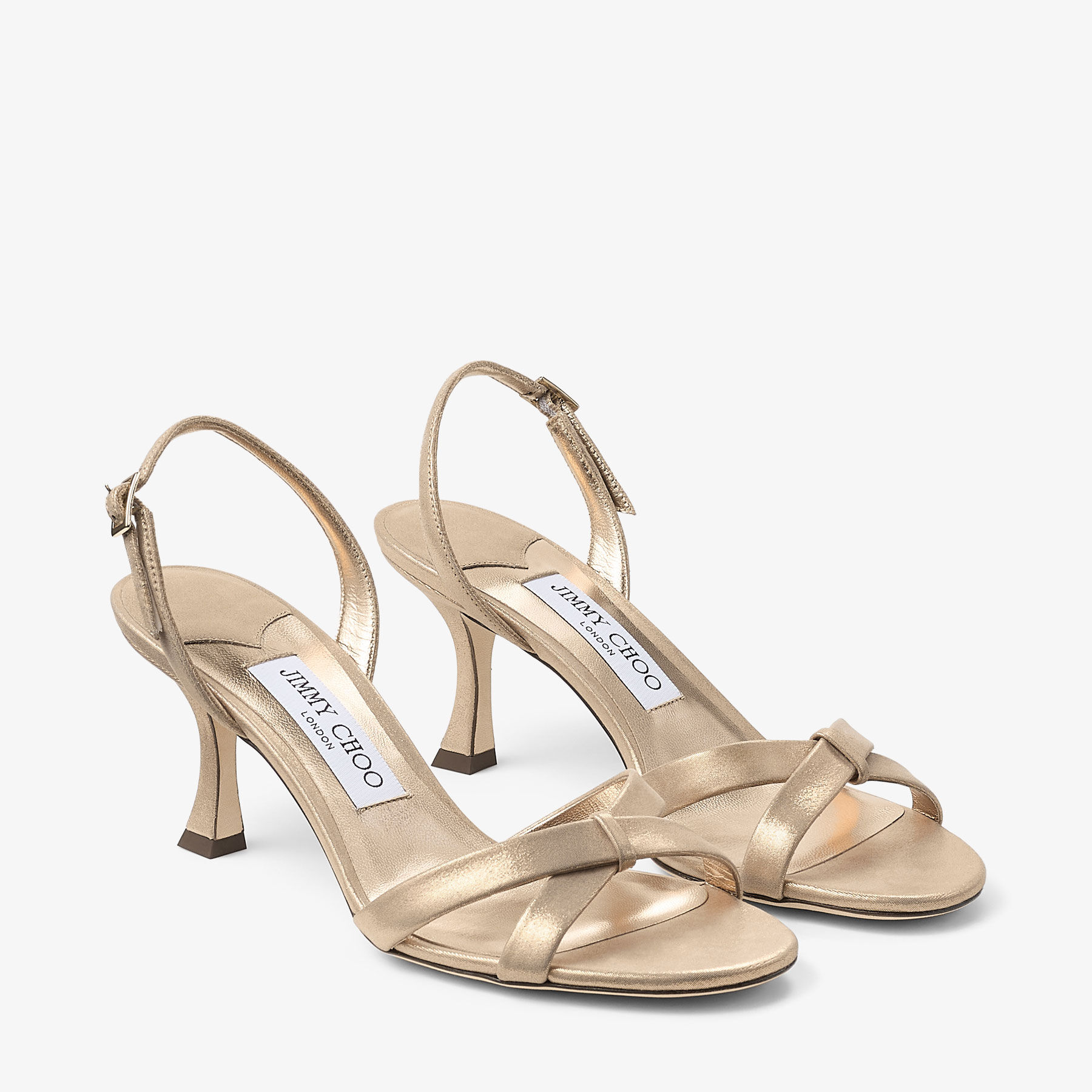 Elsy 70 | Gold Shimmer Suede Sandals | JIMMY CHOO CA