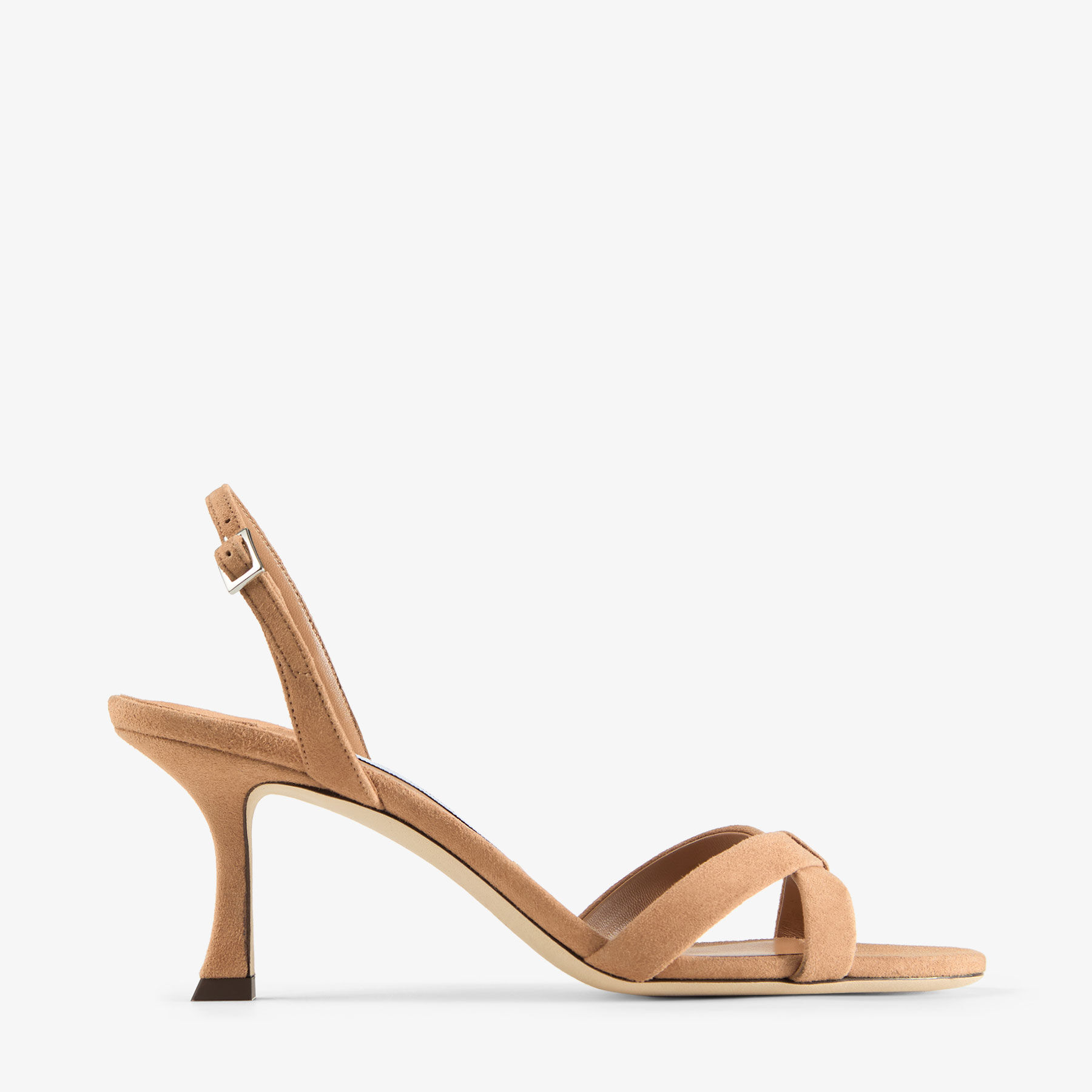 Elsy 70 | Toffee Suede Crossover Slingback | JIMMY CHOO