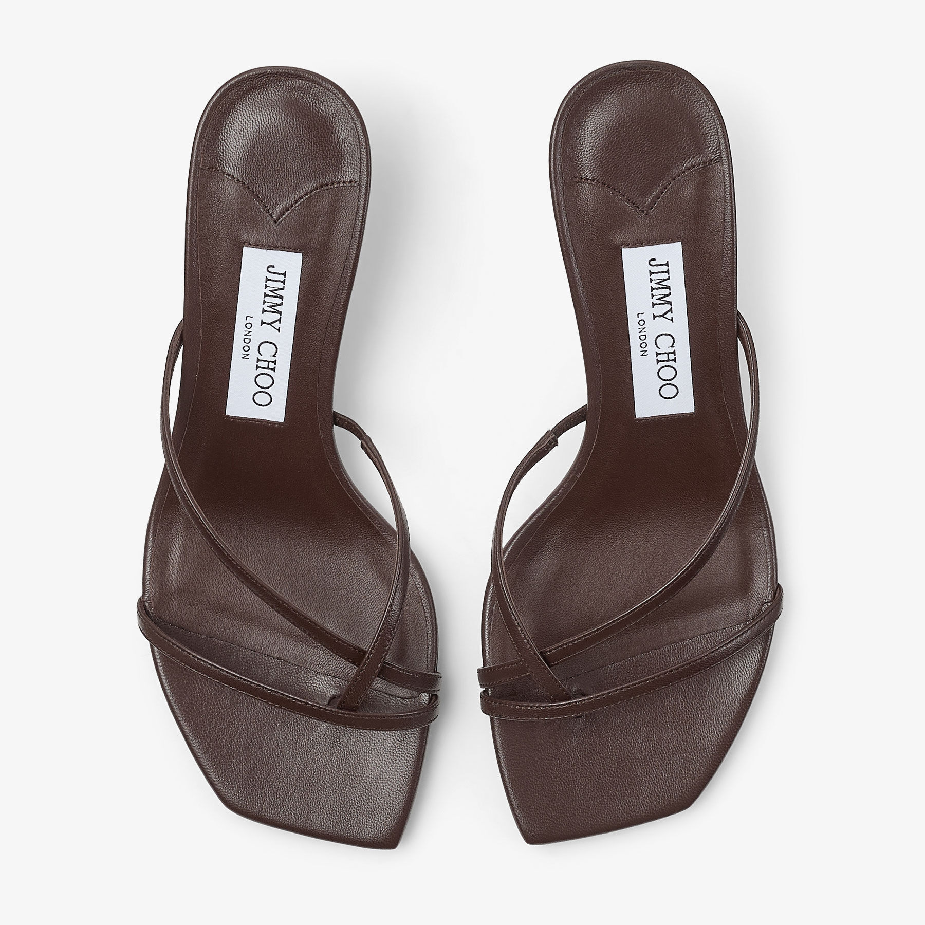 Etana Mule 50 | Chocolate Leather Mules | JIMMY CHOO CA