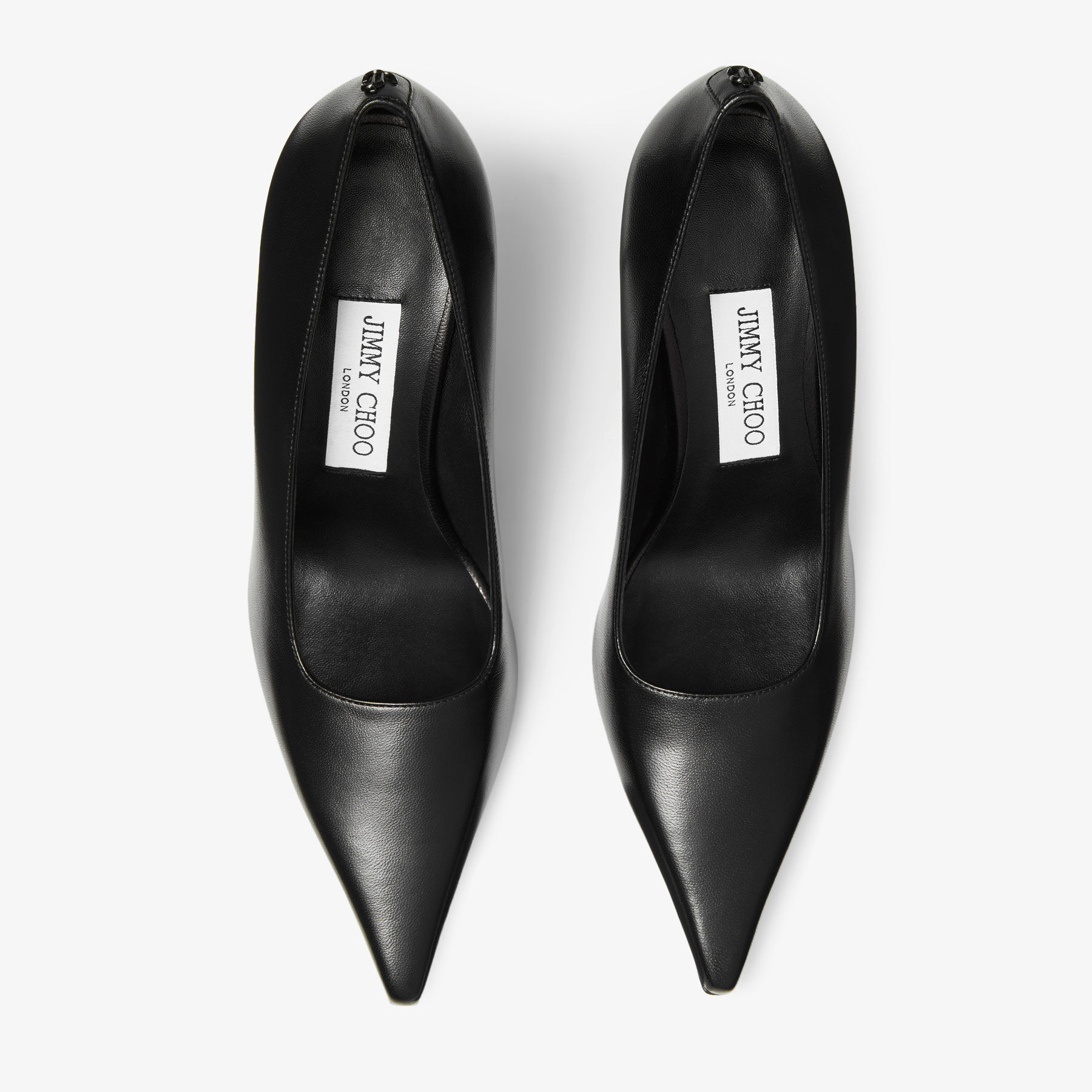 Ixia 80 | Black Nappa Leather Pumps | JIMMY CHOO