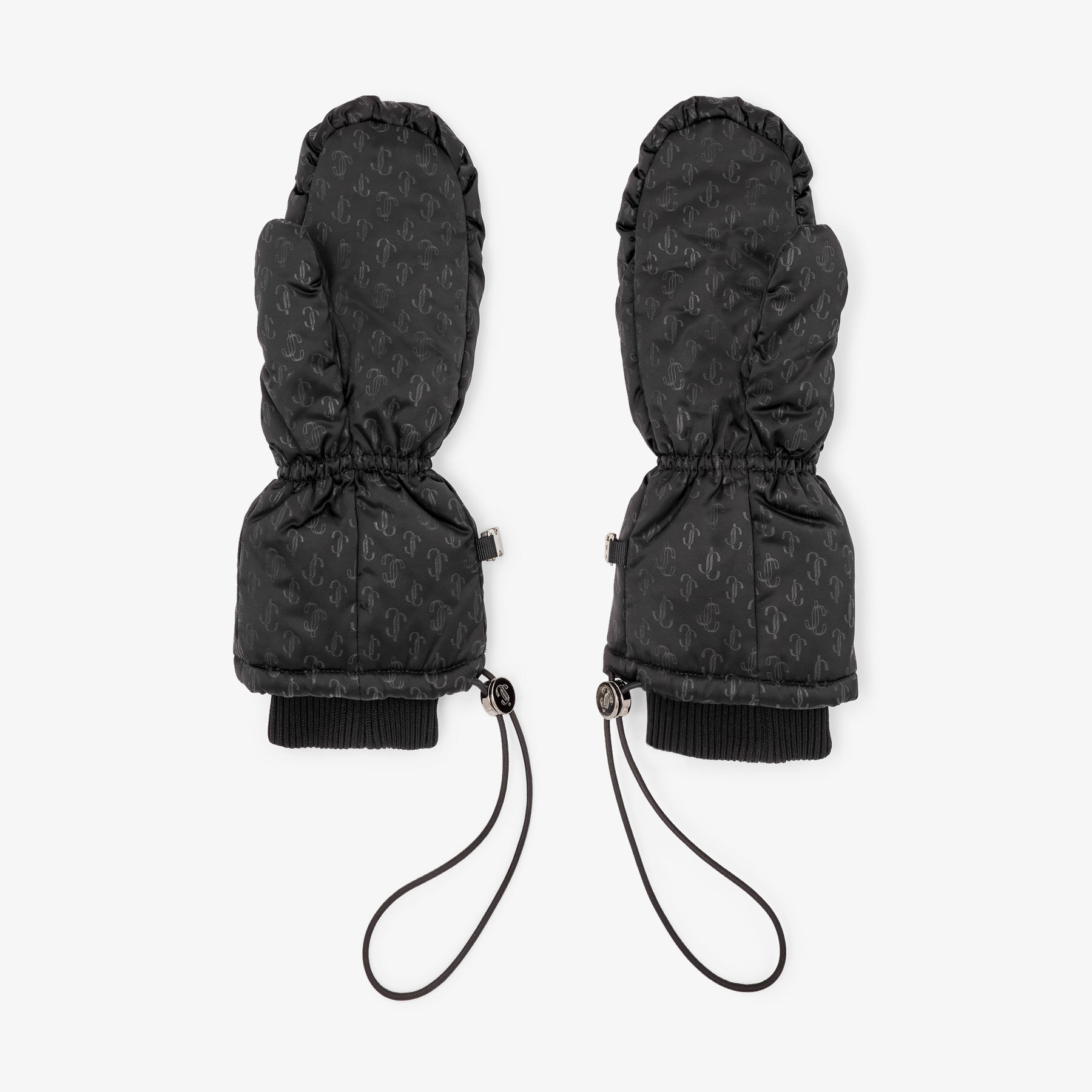 Black Nylon Mittens with JC Monogram | JC Mittens | Ski Capsule | JIMMY ...