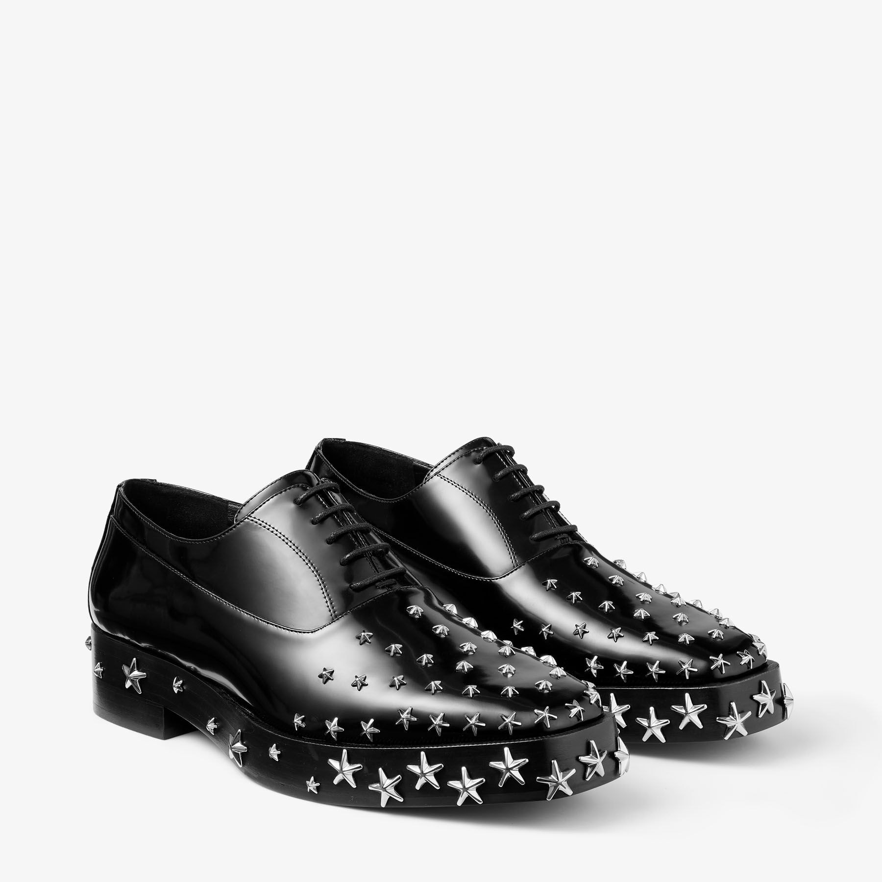 Jimmy Choo noir kei ninomiya Star Shoe | Black Polished Calf Leather ...