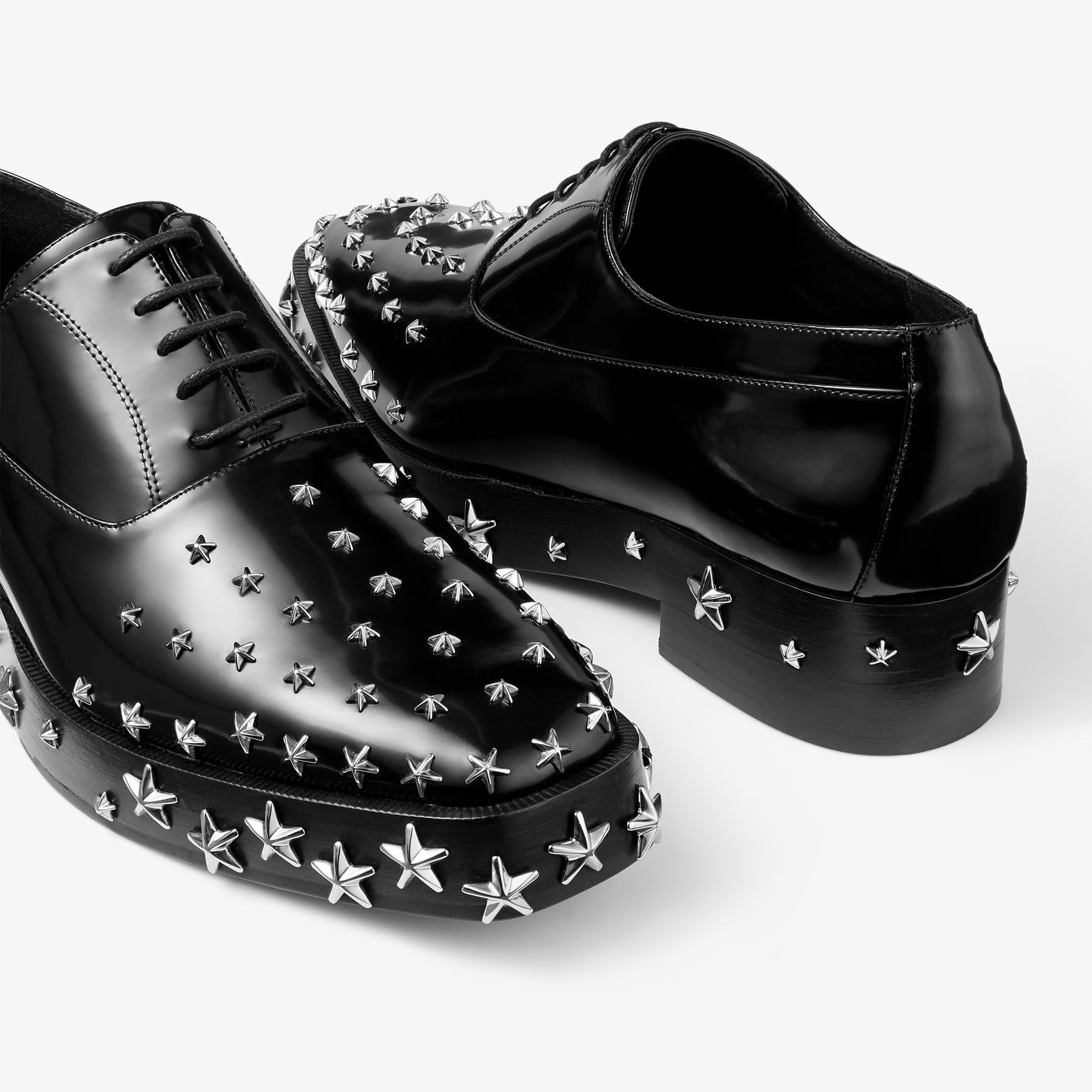 Jimmy Choo noir kei ninomiya Star Shoe | Black Polished Calf Leather ...