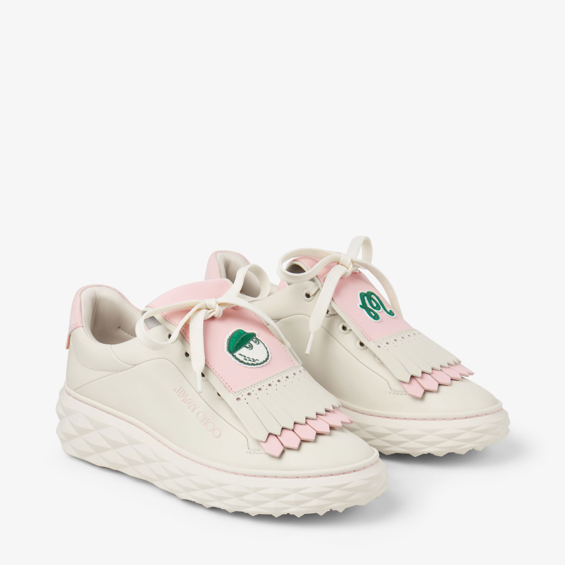 Jimmy Choo/ Malbon 2.0 Diamond F |Latte Leather and Malbon Pink ...