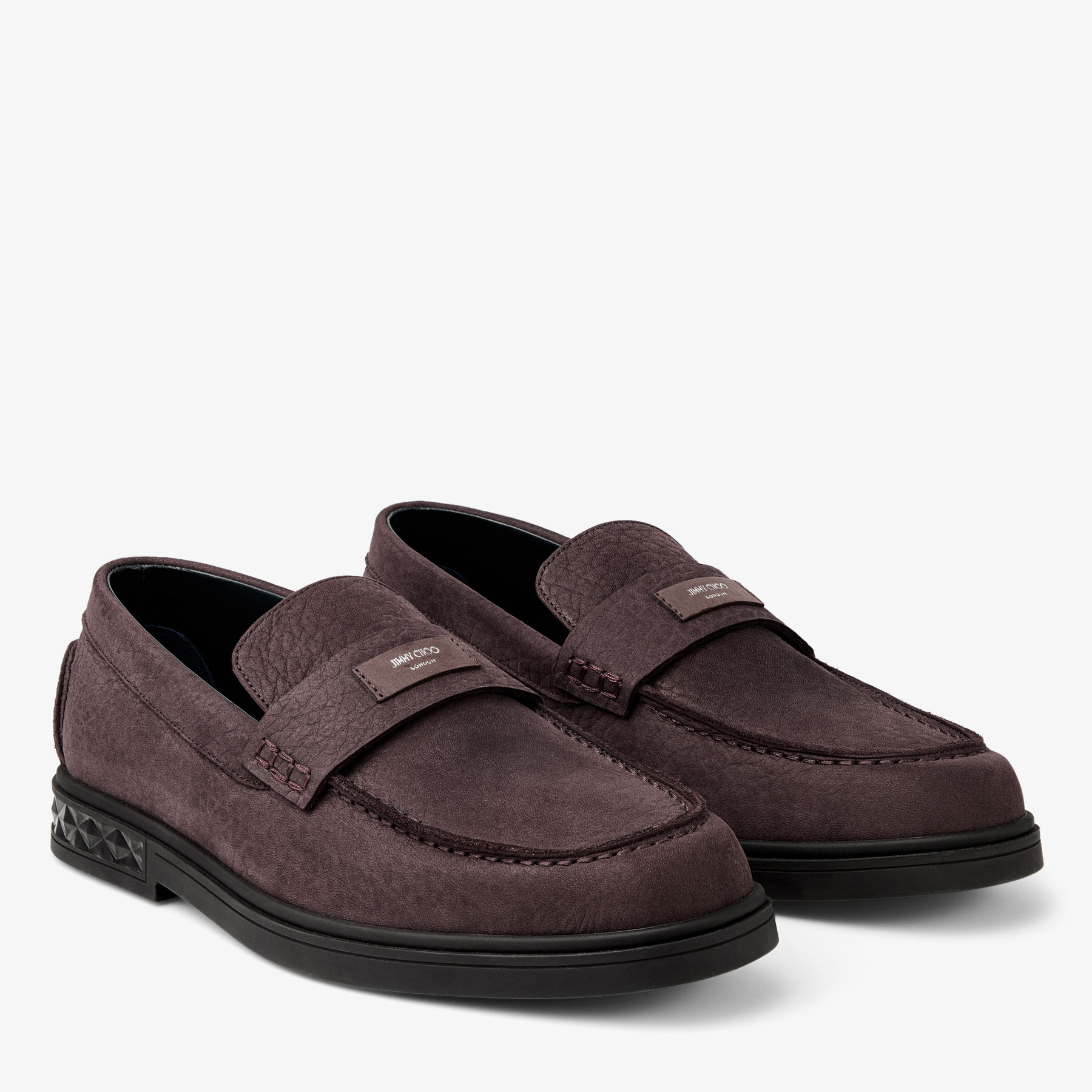 Josh Driver | Oxblood Embossed Nubuck Leather Shoes | JIMMY CHOO