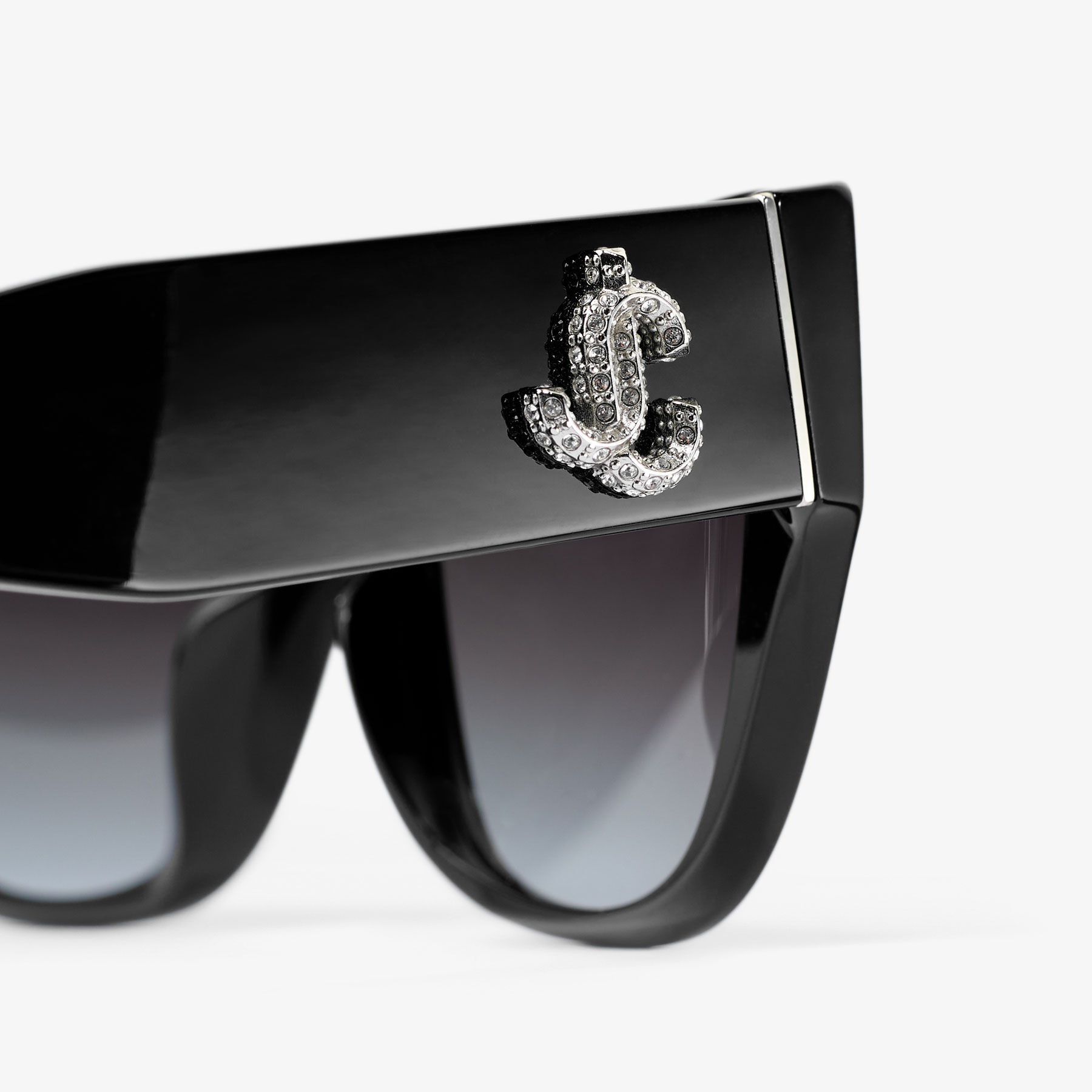 Kadan | Black Pillow Frame Sunglasses | JIMMY CHOO
