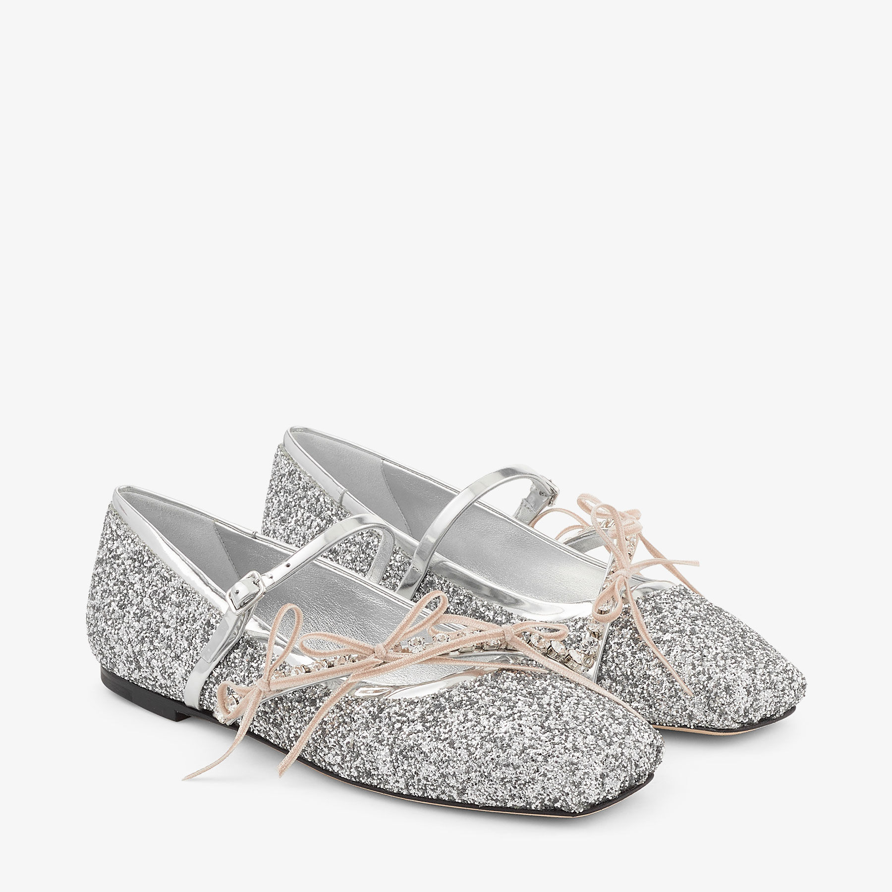 Loli Ballerina | Silver and Macaron Powder Glitter Fabric Ballerina ...