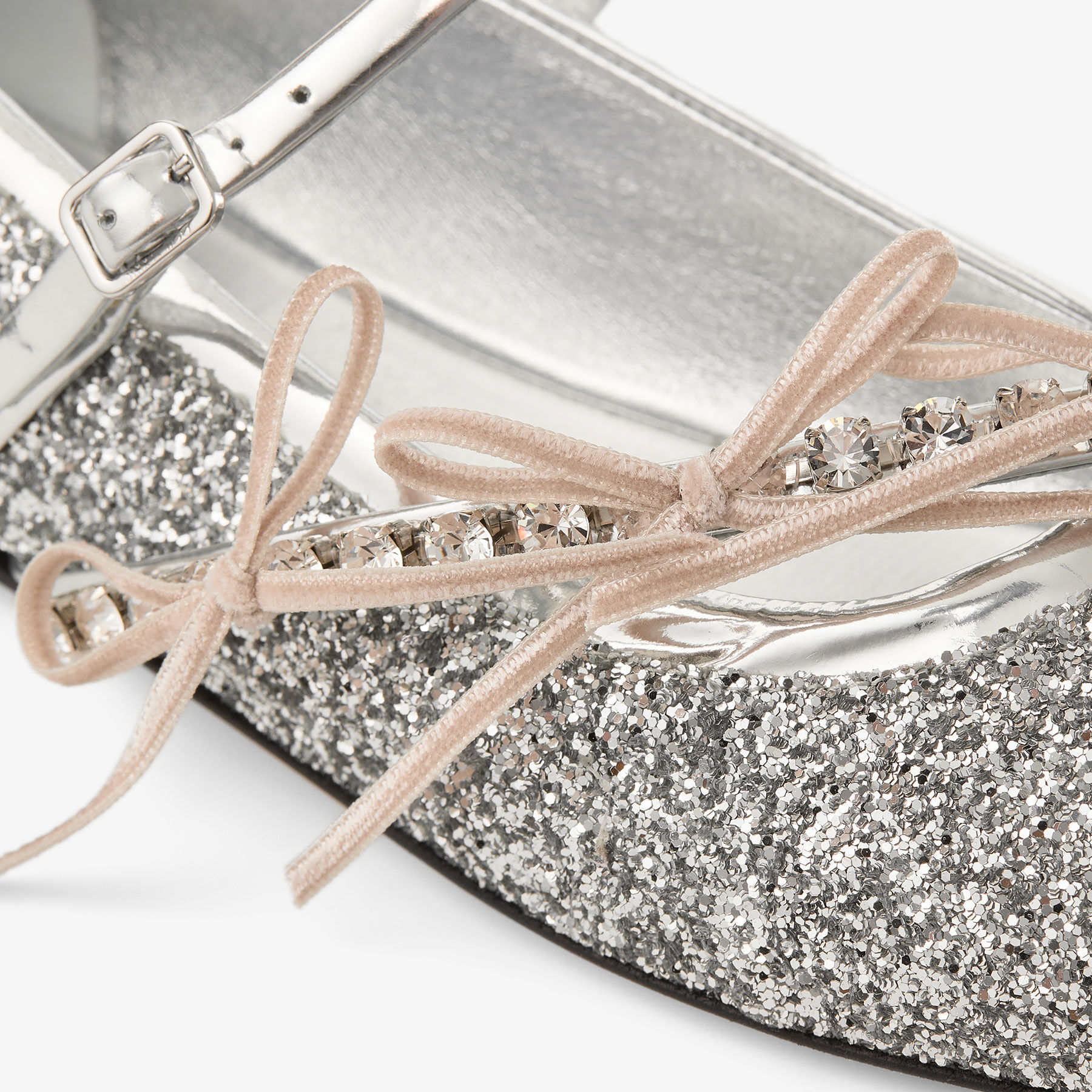 Loli Ballerina | Silver and Macaron Powder Glitter Fabric Ballerina ...