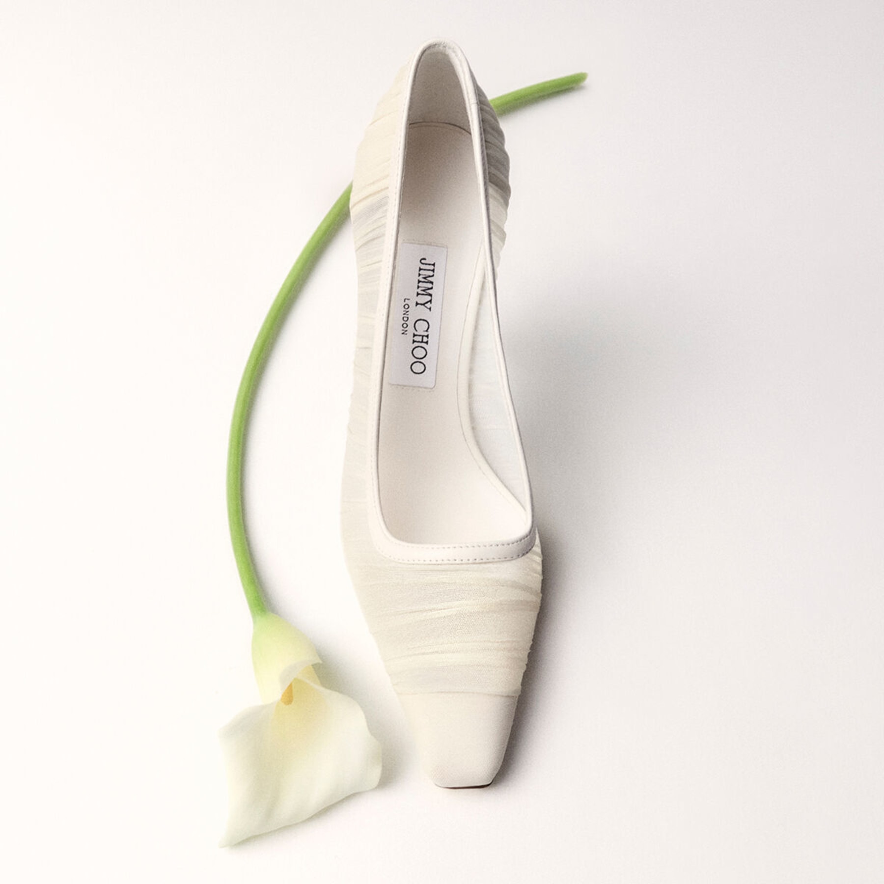 Lotta 100 | Ivory Tulle and Nappa Pumps | JIMMY CHOO