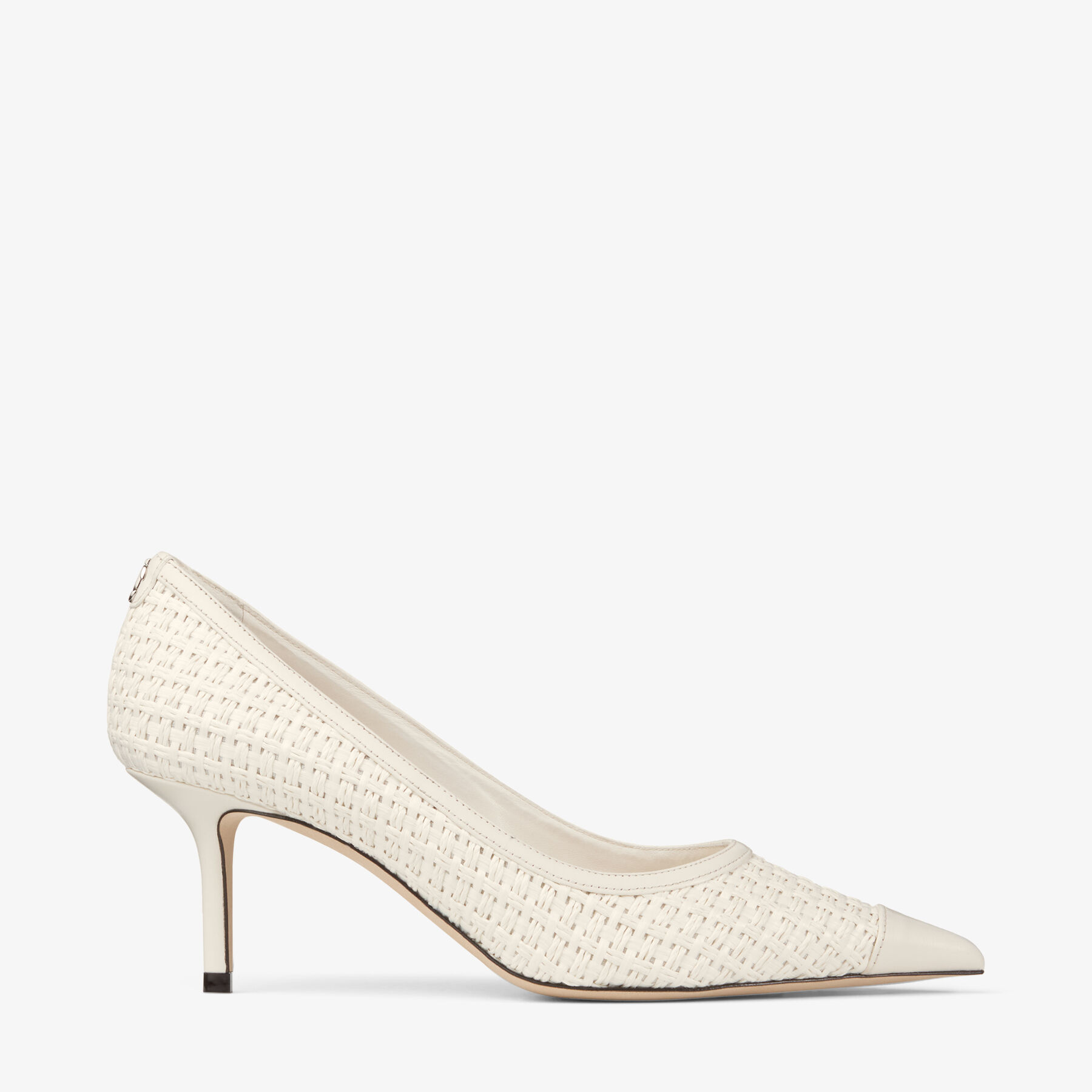 Love 65 | Latte Raffia and Leather Pumps | JIMMY CHOO