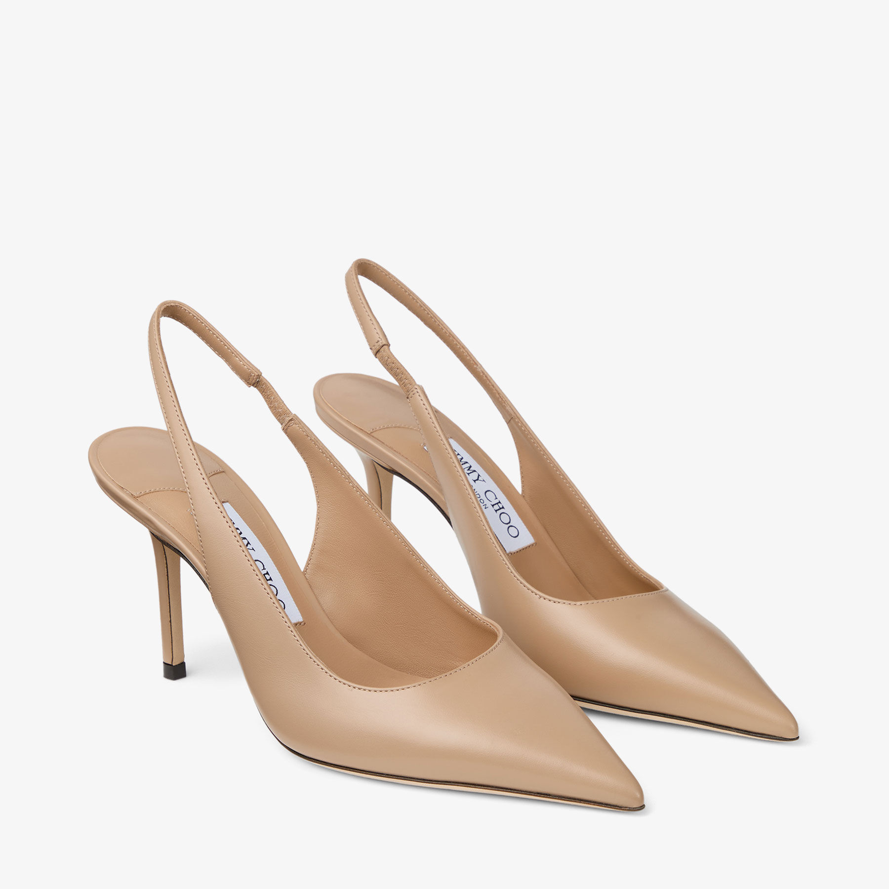 Love Sling Back 85 | Chaussures à bride arrière en cuir de veau chai ...