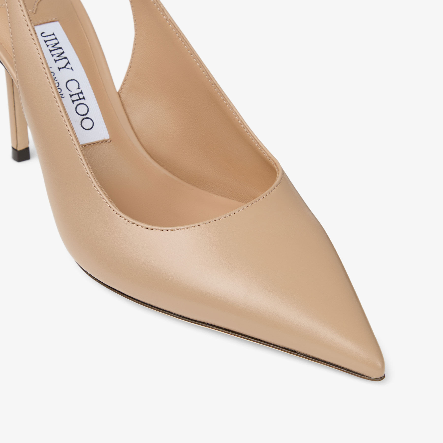 Love Sling Back 85 | Chaussures à bride arrière en cuir de veau chai ...