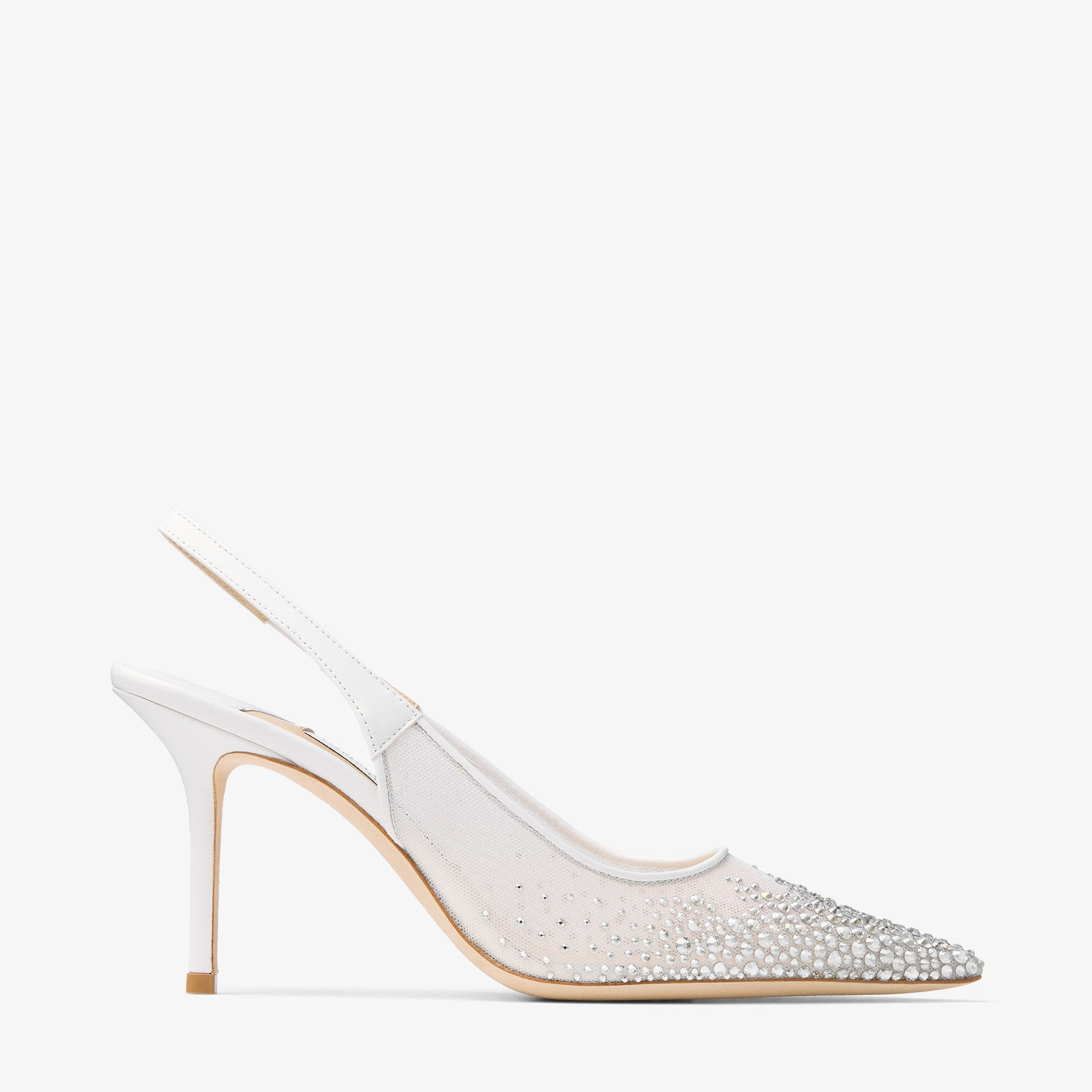 Love Sling Back 85 | Chaussures à bride arrière en maille blanche avec ...