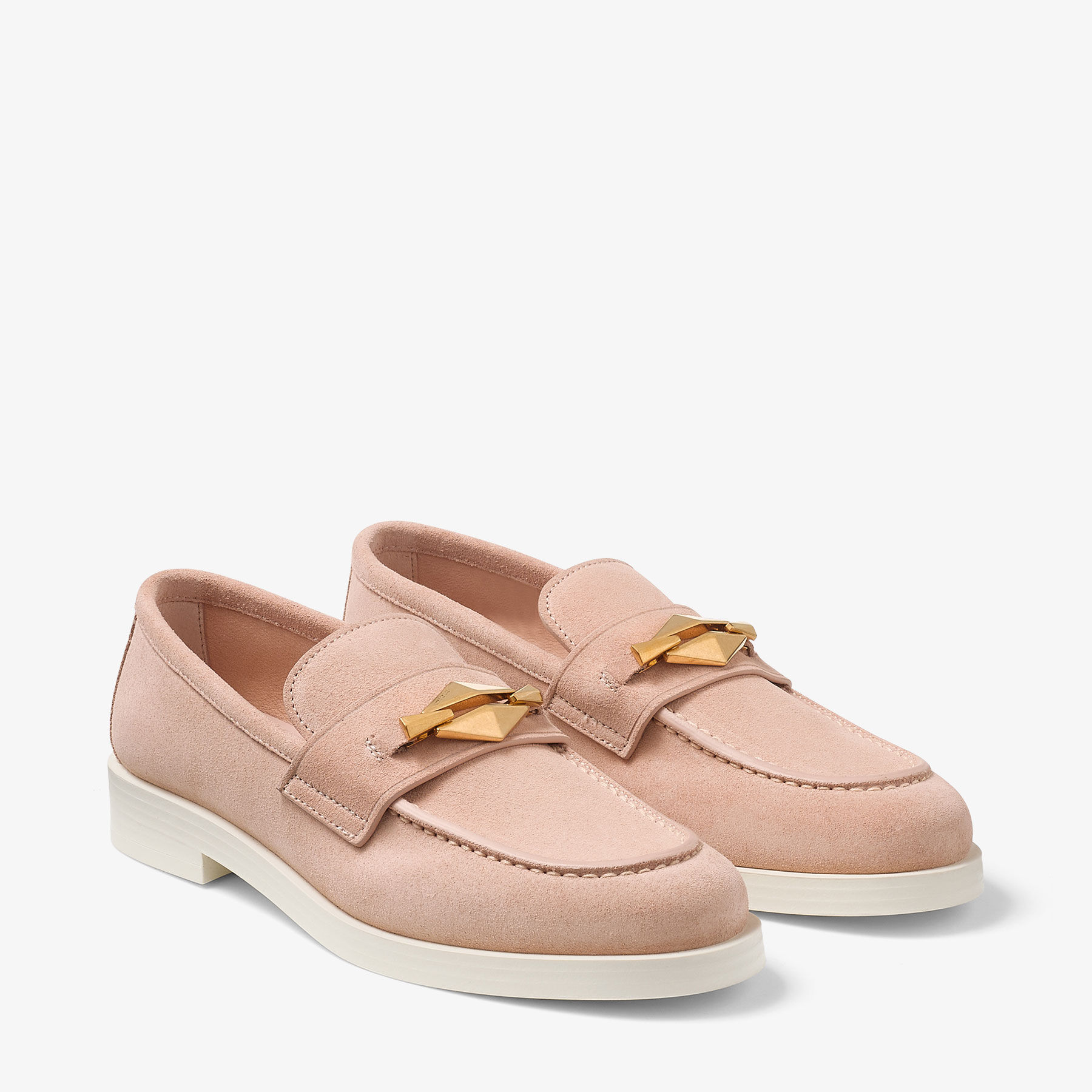 Maddie Diamond | Macaron Suede Loafers | JIMMY CHOO US