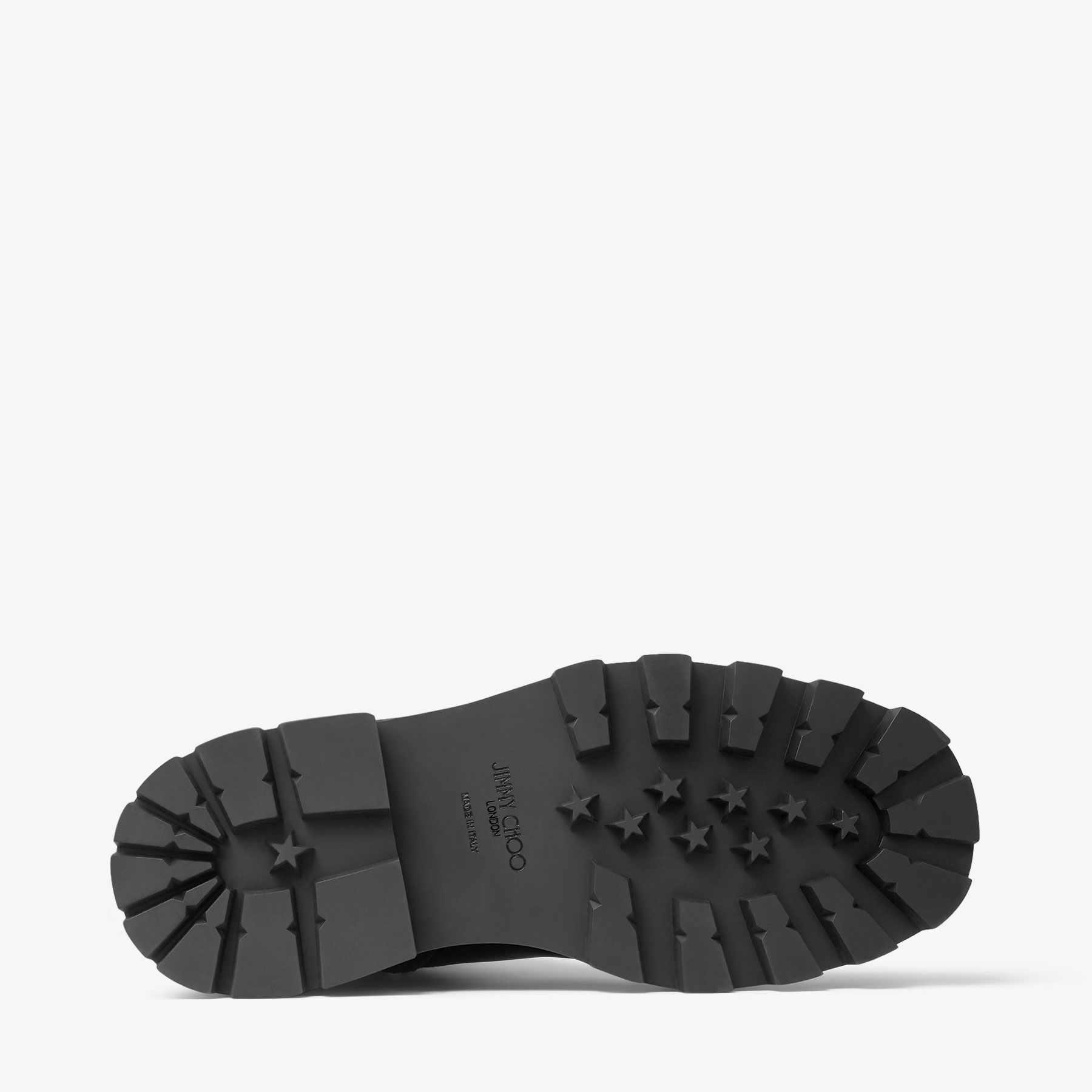 Meena Flat | Black Leather Boots | JIMMY CHOO