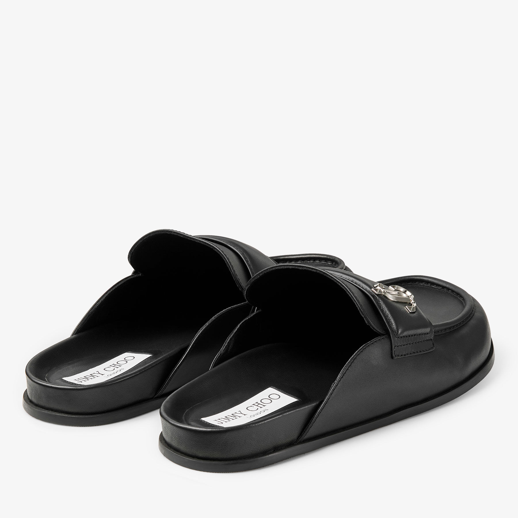 Milo Mule |Black Calf Leather Backless Mule | JIMMY CHOO CA