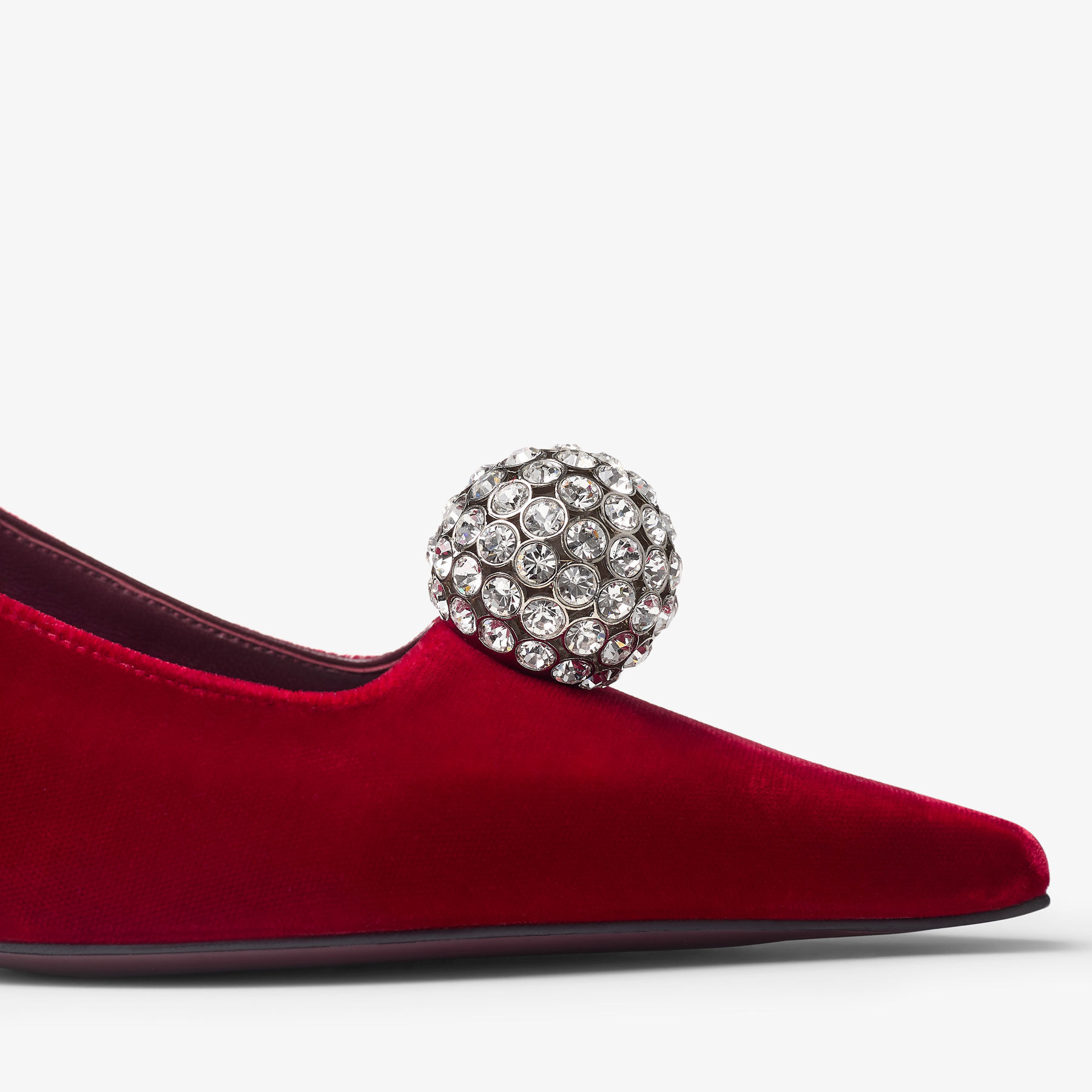 Orb Pump 50 | Ruby Red Velvet Pumps | JIMMY CHOO