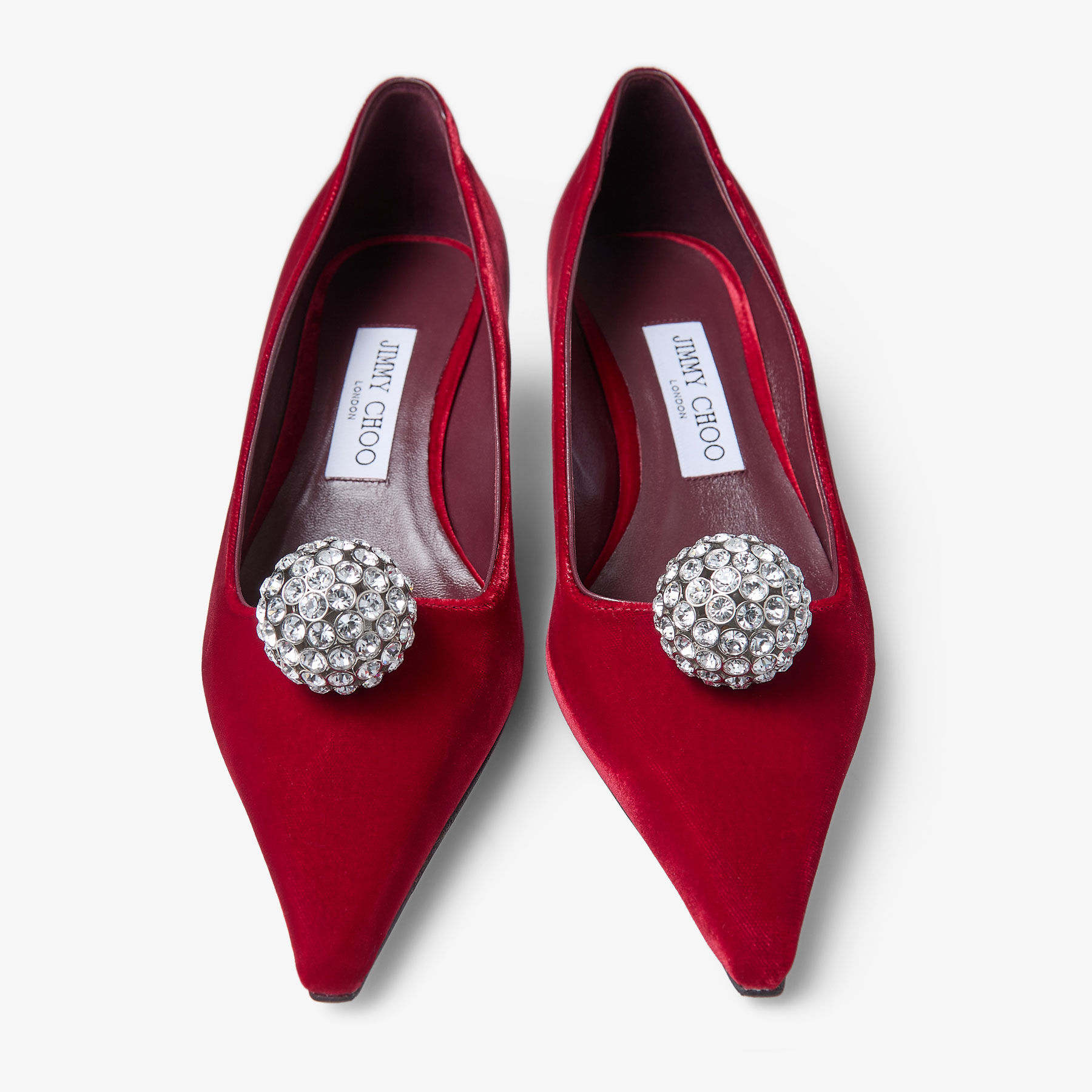 Orb Pump 50 | Ruby Red Velvet Pumps | JIMMY CHOO