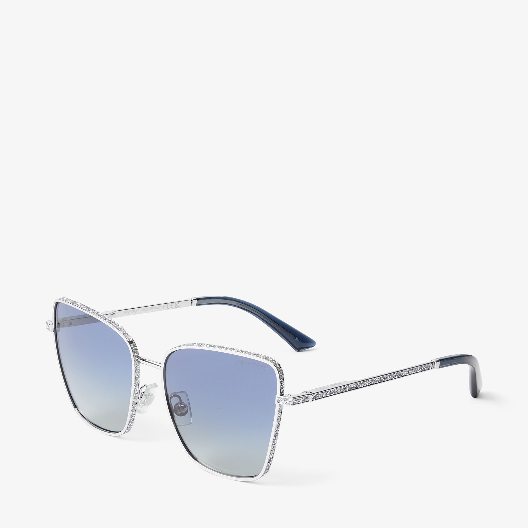 Orli | Silver Square Sunglasses | JIMMY CHOO