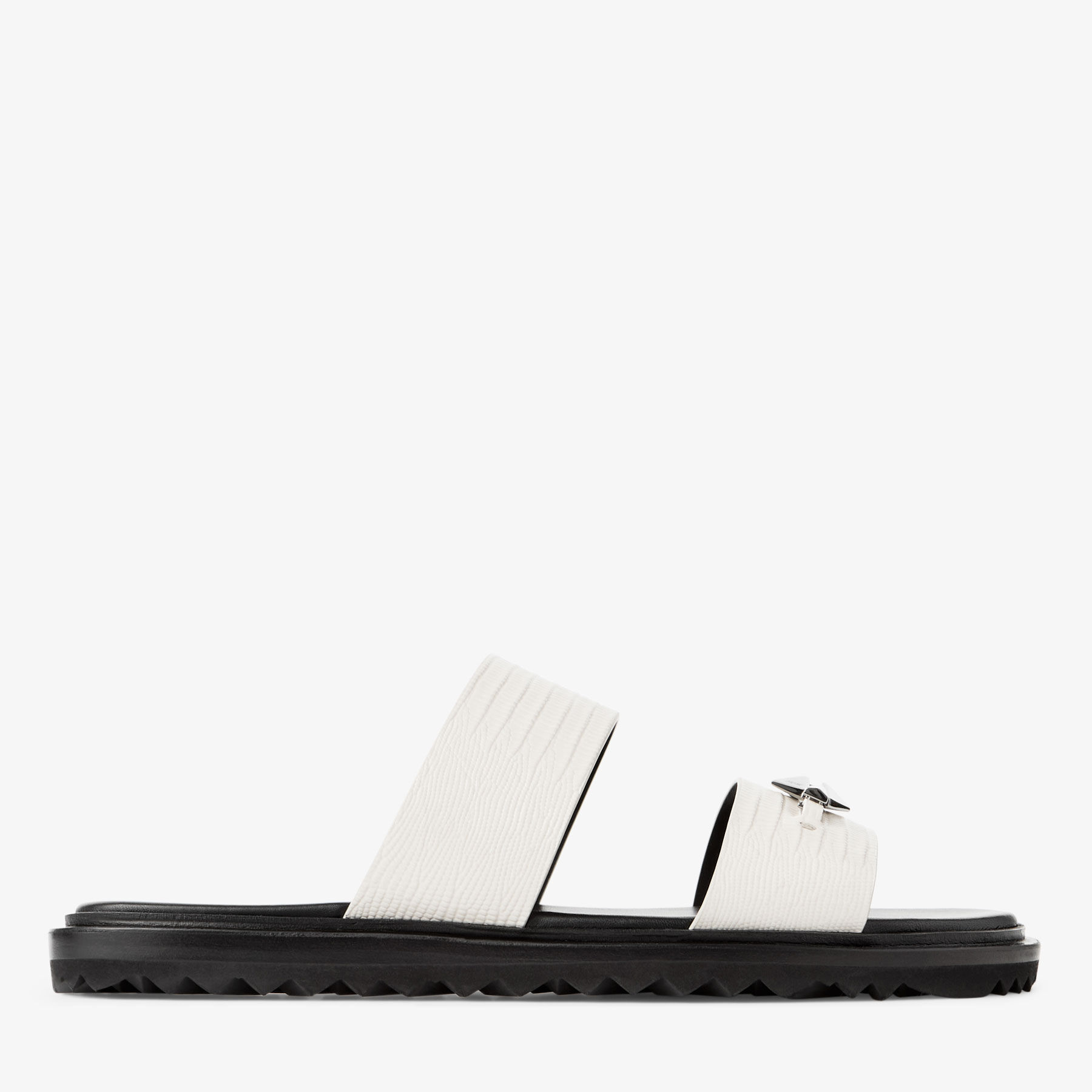 Raiden Sandal/M | Latte Lizard Printed Leather Sandals | JIMMY CHOO