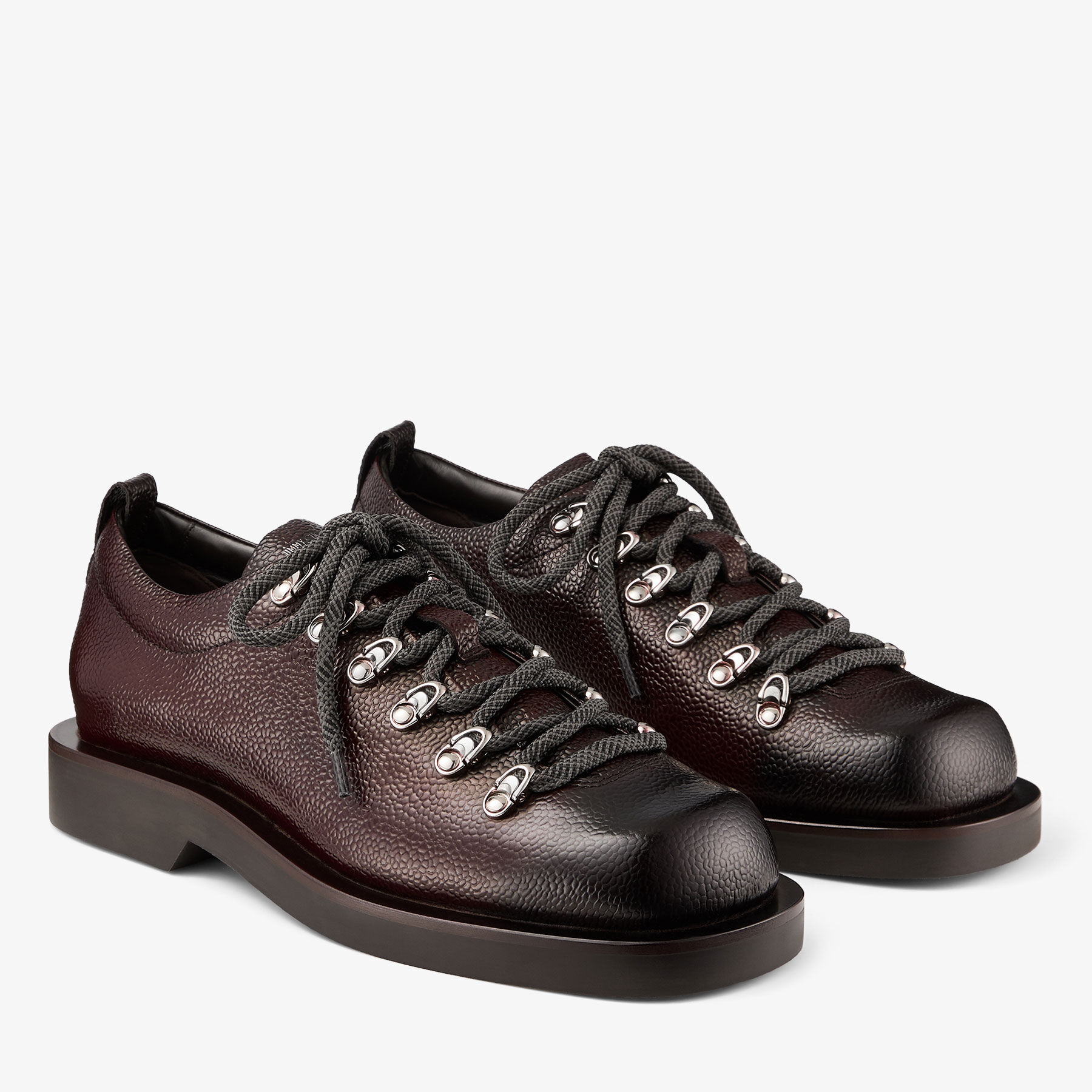 Reeves Lace Up | Chocolate Scotch Grain Leather Lace Up Shoes | JIMMY CHOO